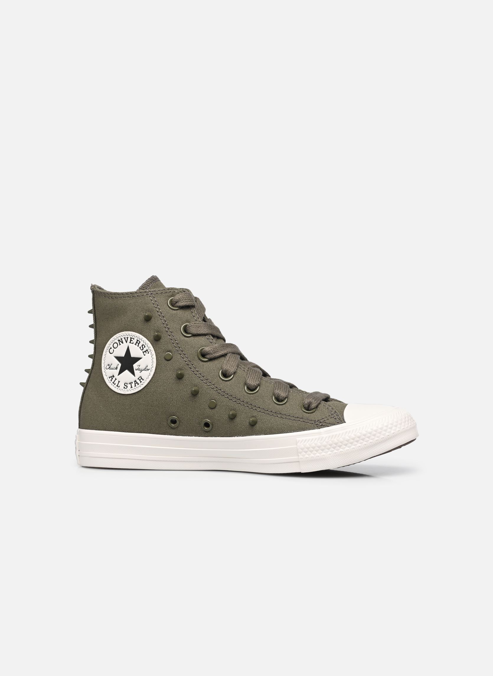 Converse Baskets toile Chuck Taylor All Star Hi femme vert | Sarenza ...