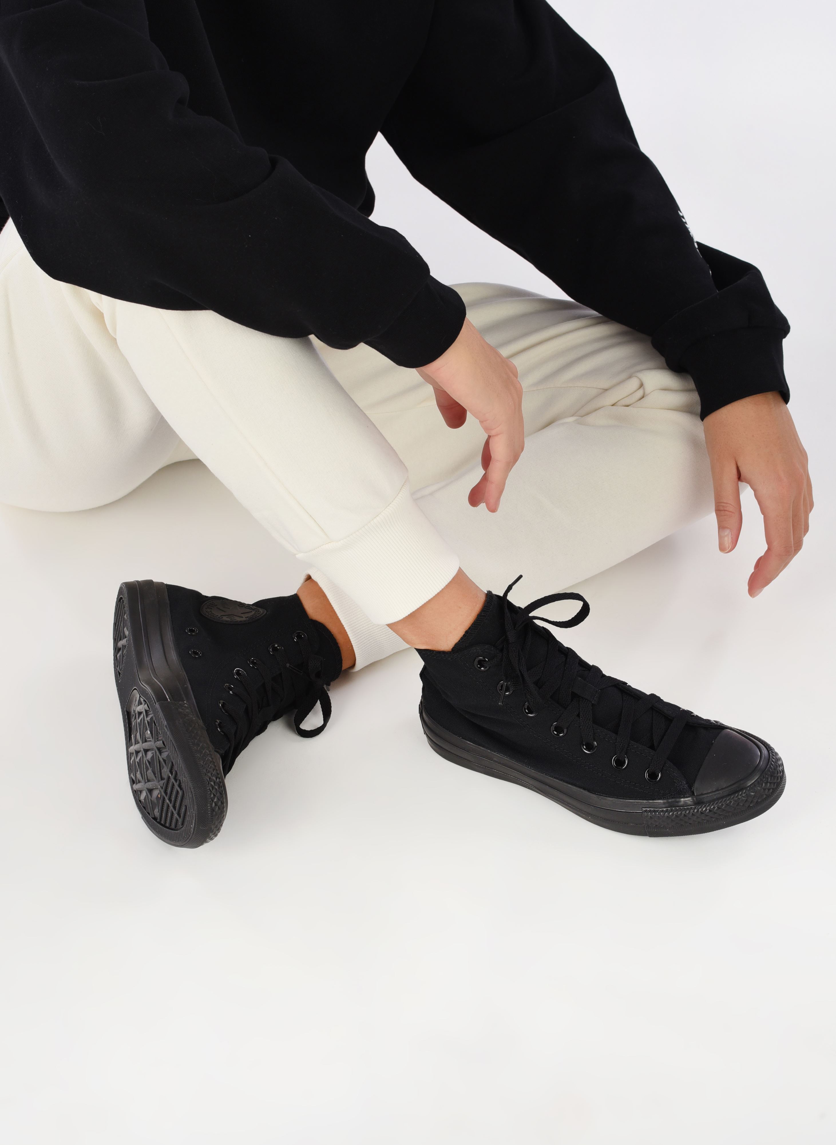 Converse Baskets montantes Chuck Taylor All Star Monochrome Canvas noir ...