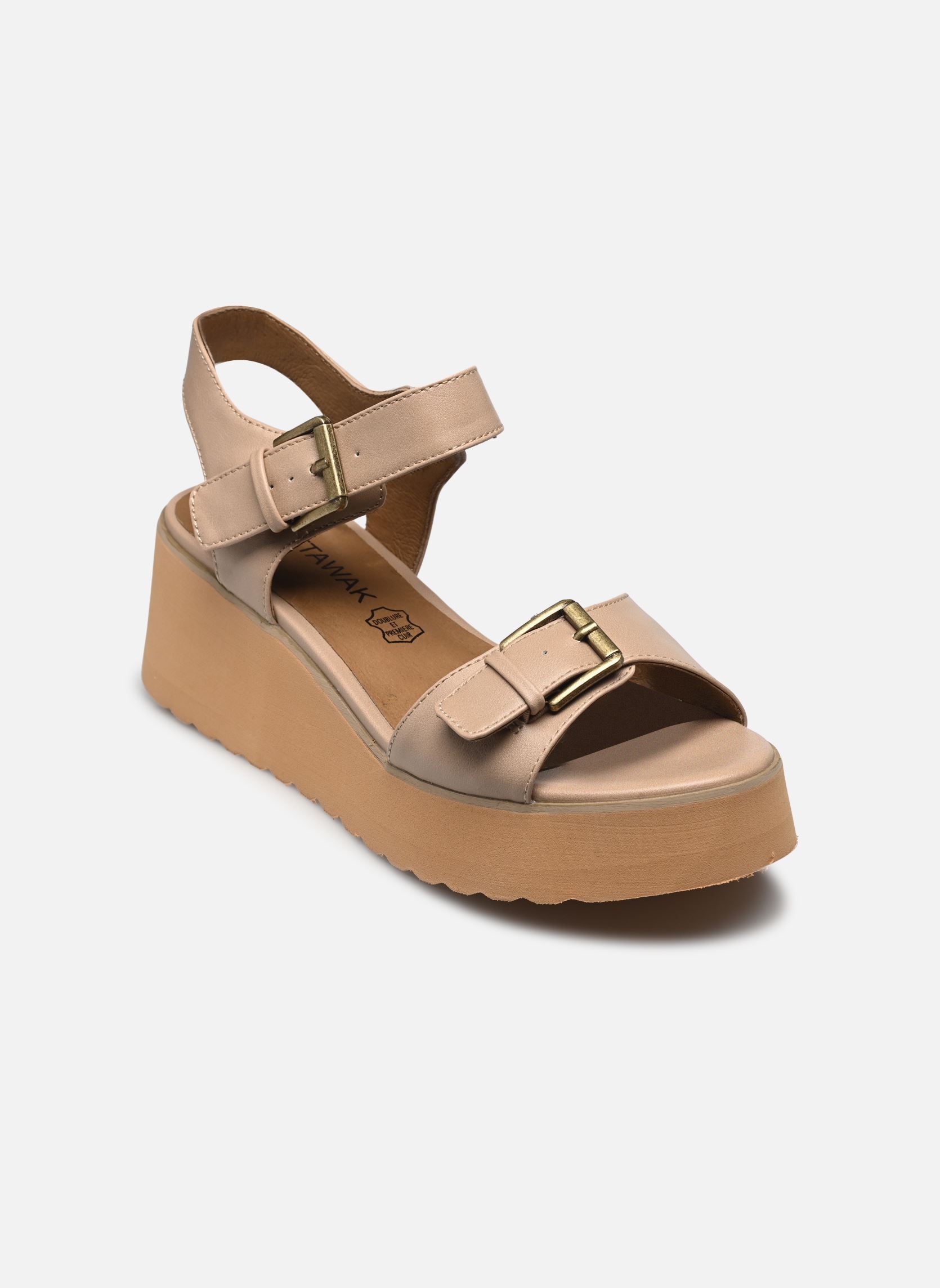 Chattawak Sandales compensées et plateformes Sandales - Helena femme beige | Sarenza France