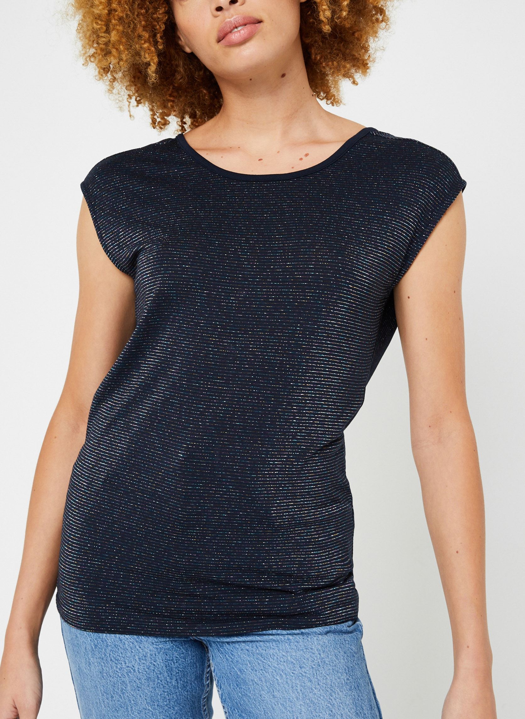 Pieces T-shirt - Pcrammi Ss Tee Kac Fc (Bleu) - Vêtements chez Sarenza ...