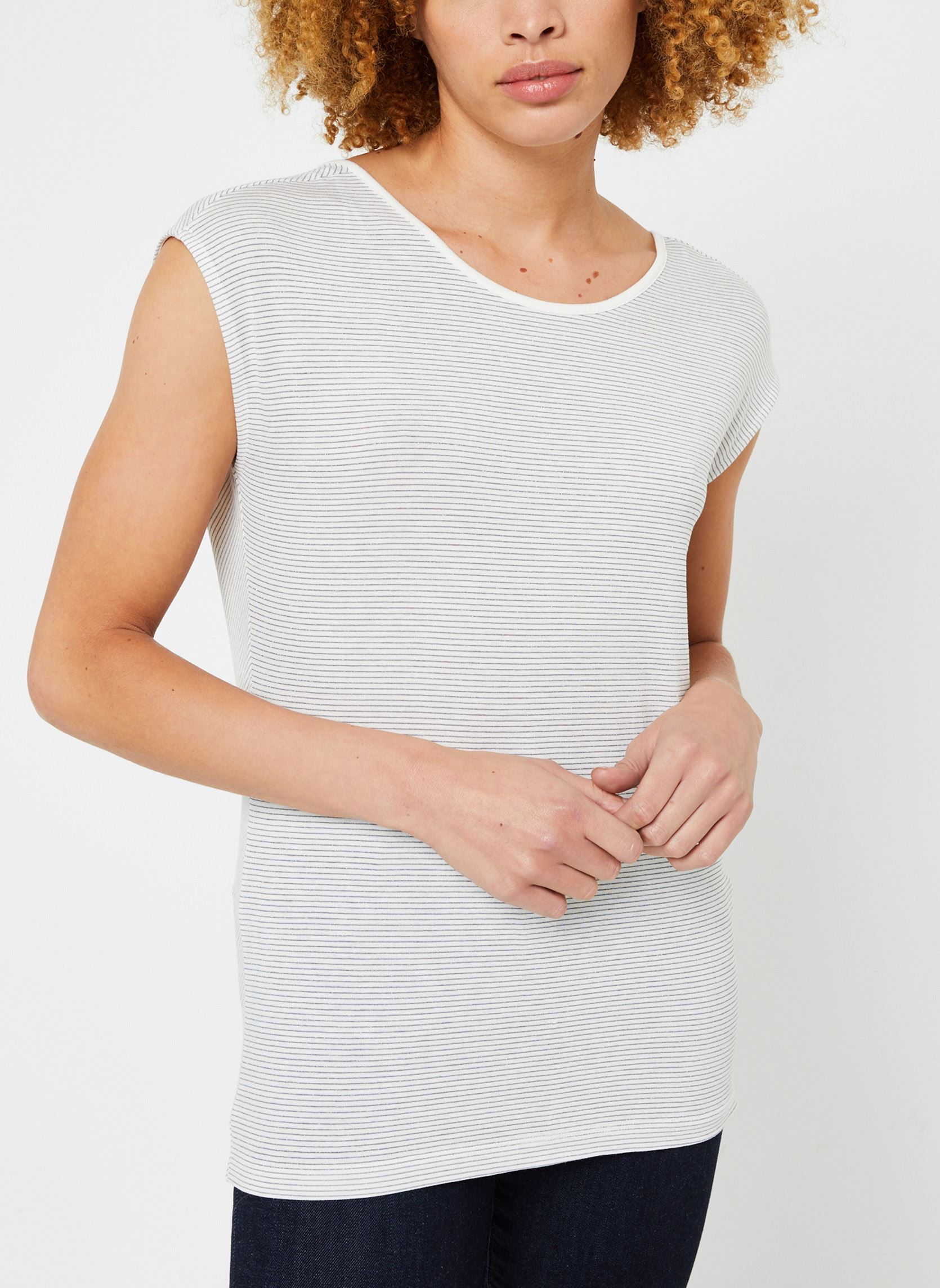 Pieces T-shirt - Pcrammi Ss Tee Kac Fc (Blanc) - Vêtements chez Sarenza ...