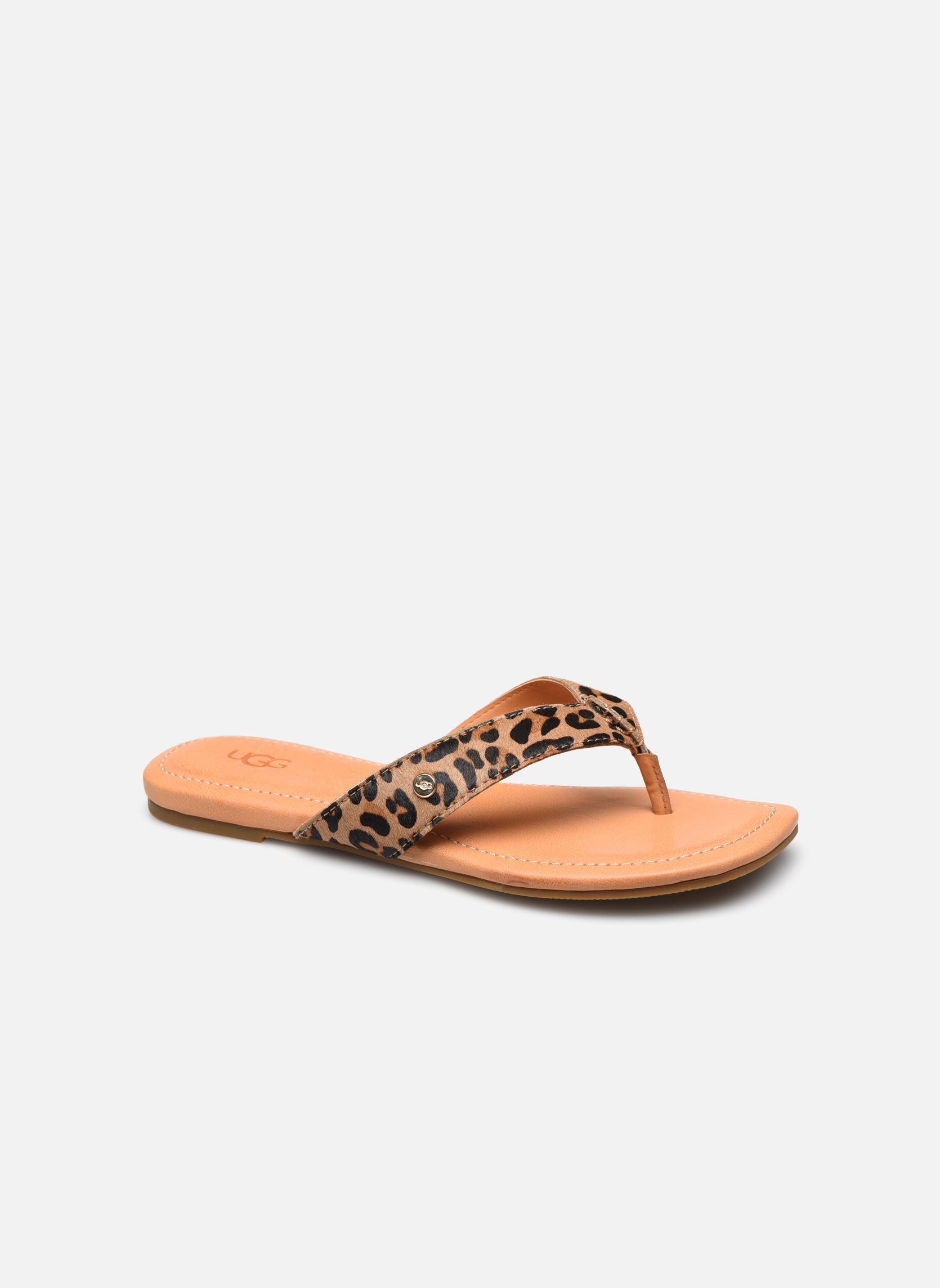 UGG Sandales plates Tongs - Tuolumne Leopard femme marron | Sarenza France