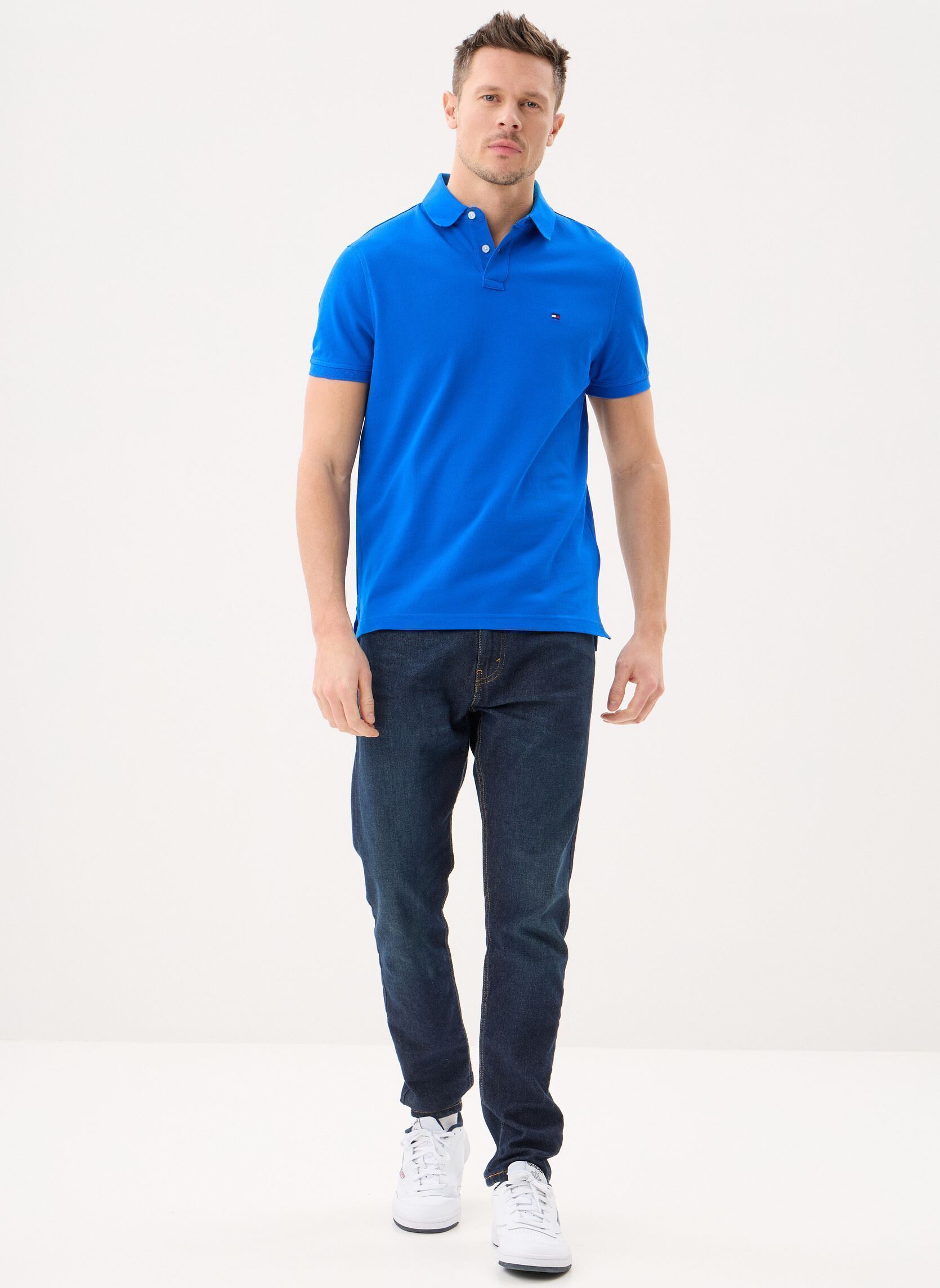 Tommy Hilfiger Polos manches courtes 1985 Regular Polo homme bleu ...