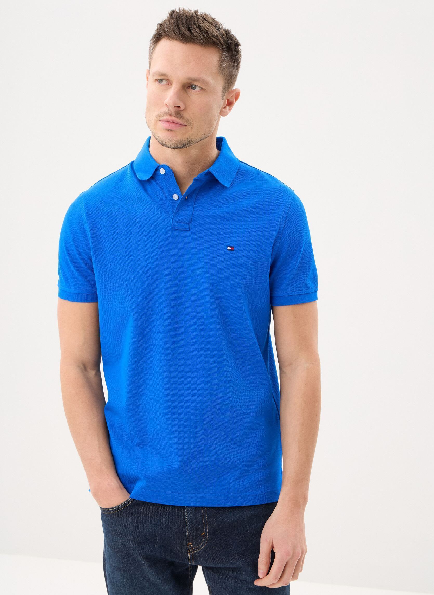 Tommy Hilfiger Polos manches courtes 1985 Regular Polo homme bleu ...