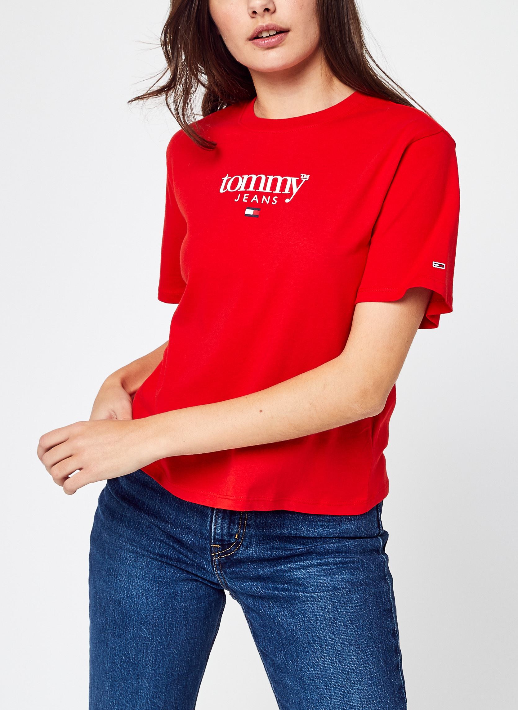 Tommy Jeans T-shirt - Tjw Classic Essential Logo 1 Ss (Rouge ...