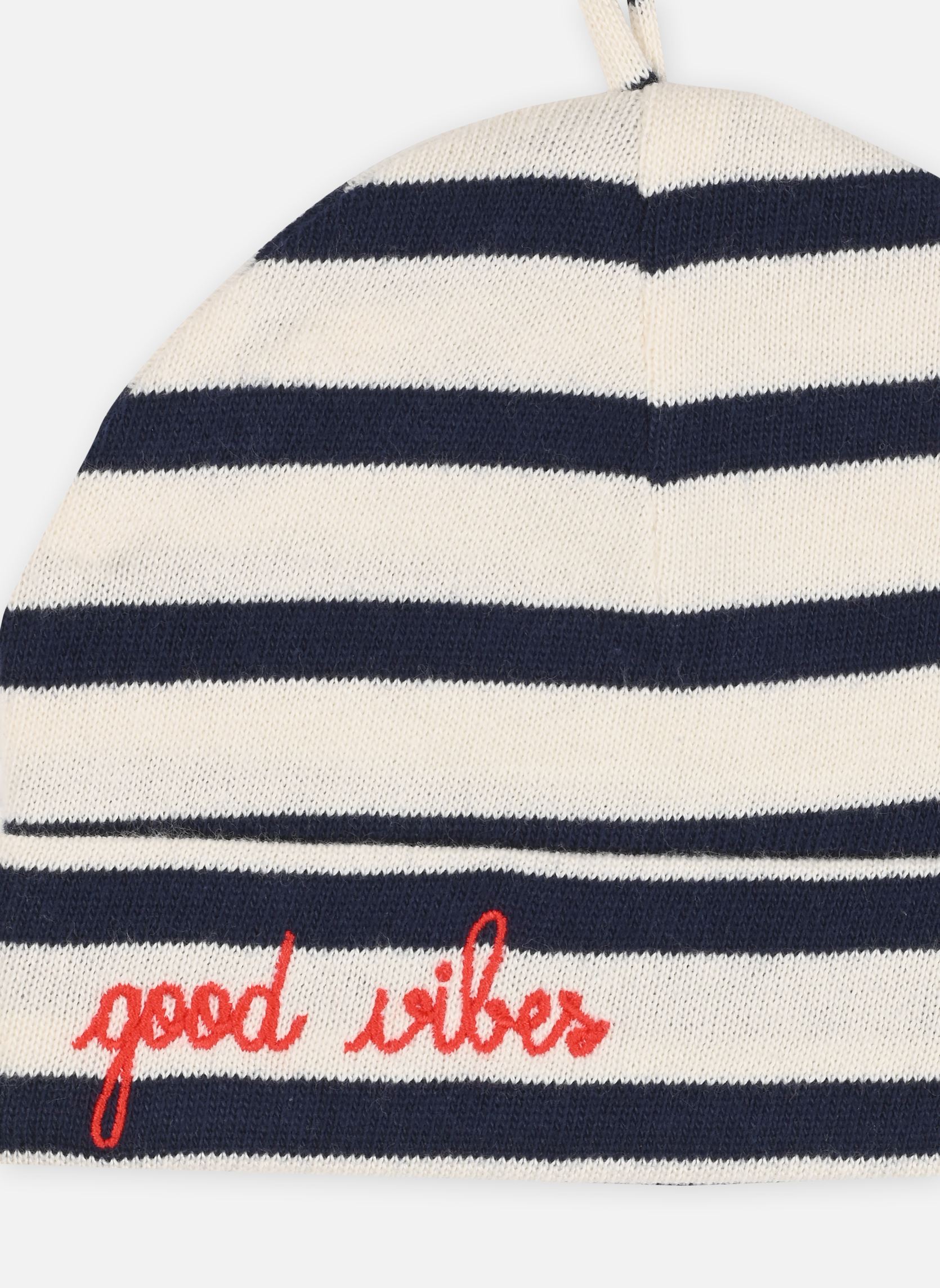 Maison Labiche Bonnet - Birth Beanie Chaumont Good Vibes/Gots (Blanc ...