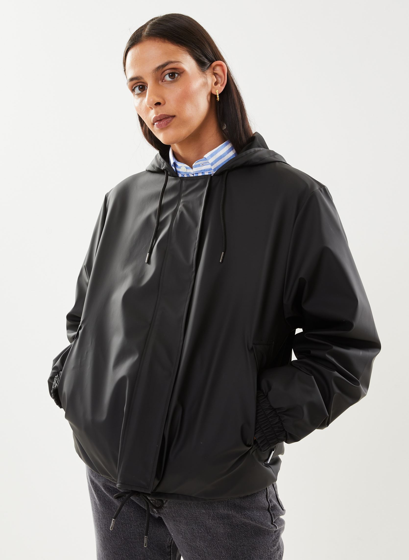 RAINS Vestes imperméable Veste imperméable - String W Jacket femme noir ...
