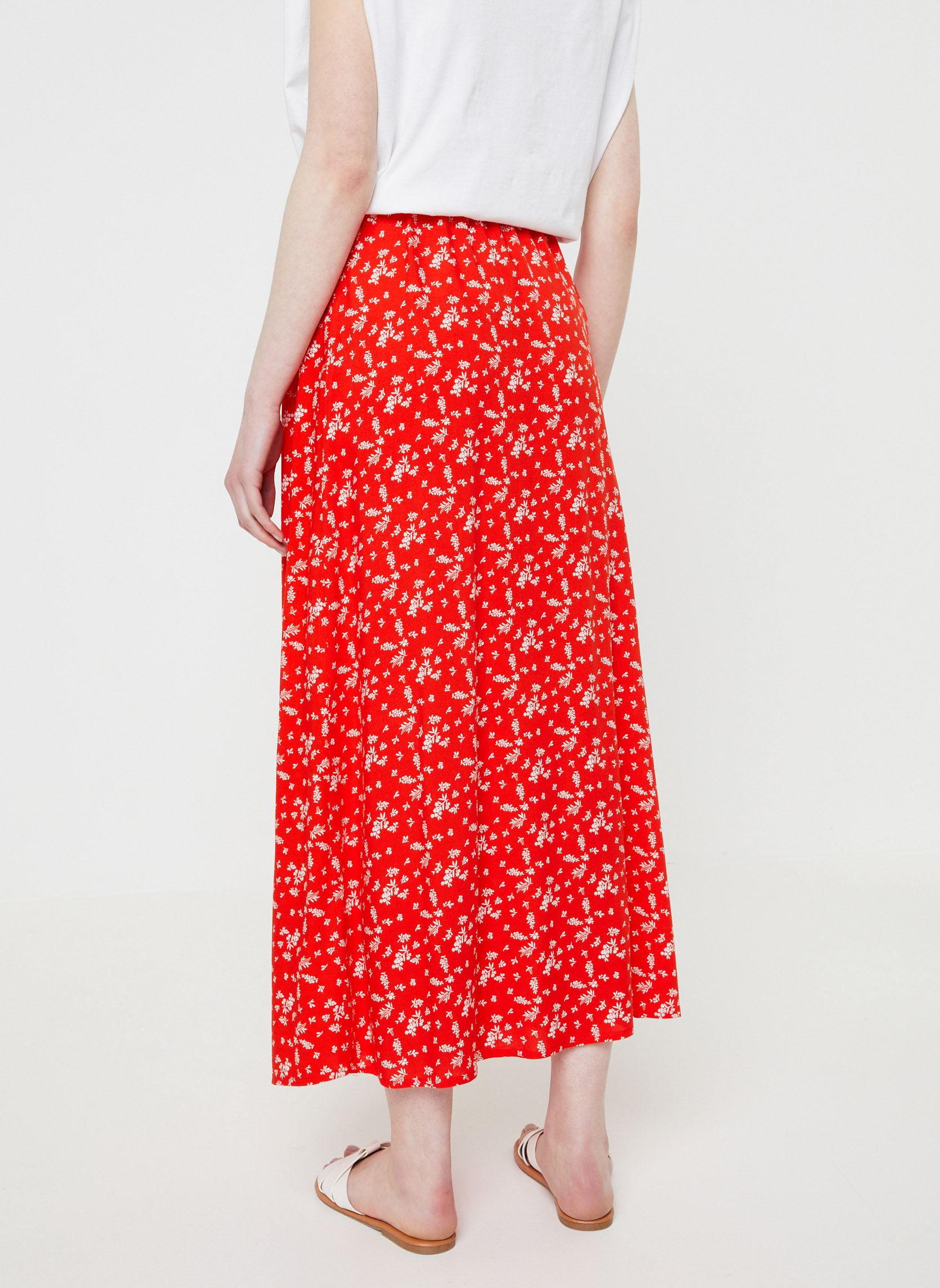 B-Young Jupes longues Jupe maxi - Bymmjoella Slit Skirt femme rouge ...