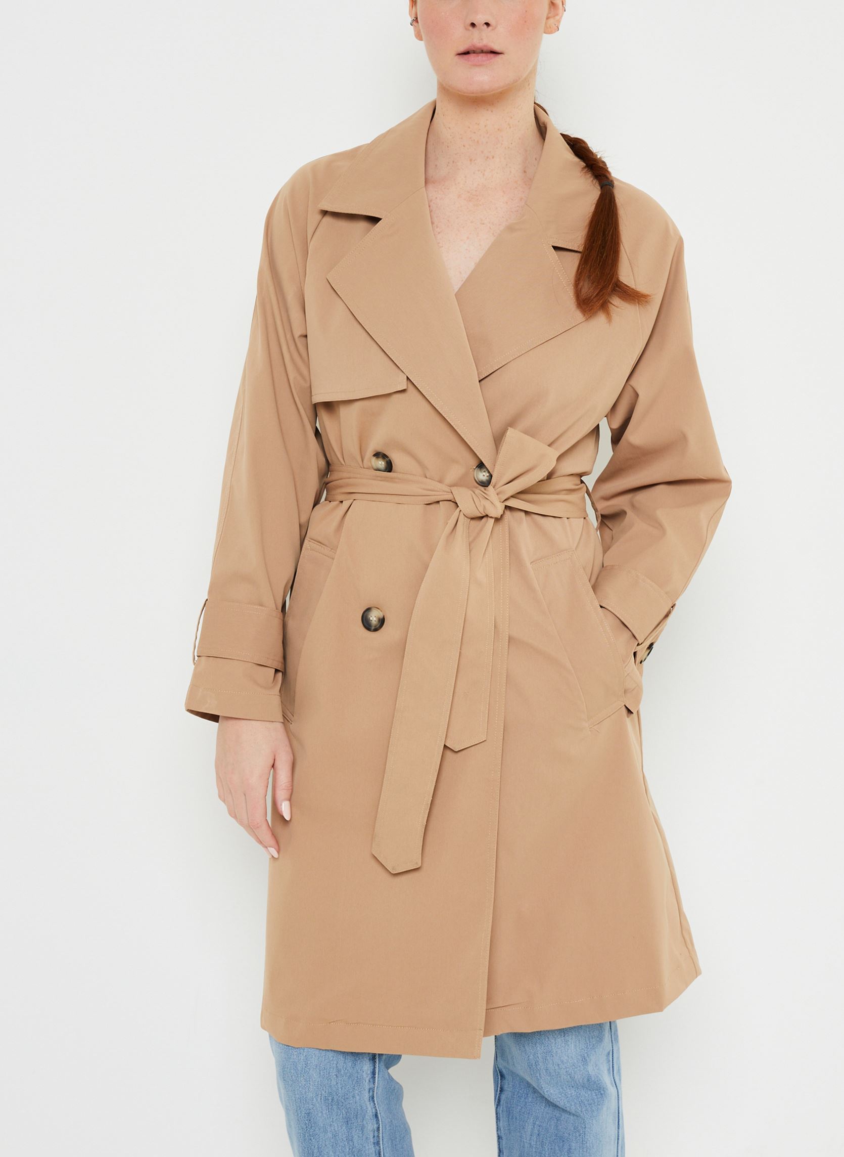 Ichi Trench-coats Veste trench - Ihelova Ja femme beige | Sarenza France