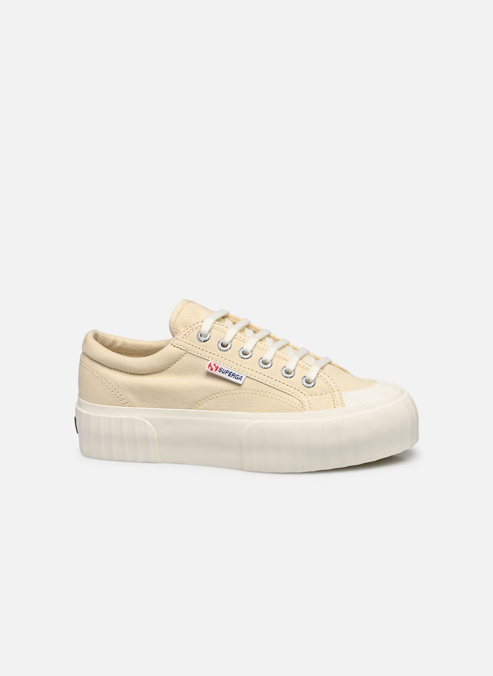 Superga Plateau-Sneaker 2631-STRIPE PLATFORM damen beige - online ...