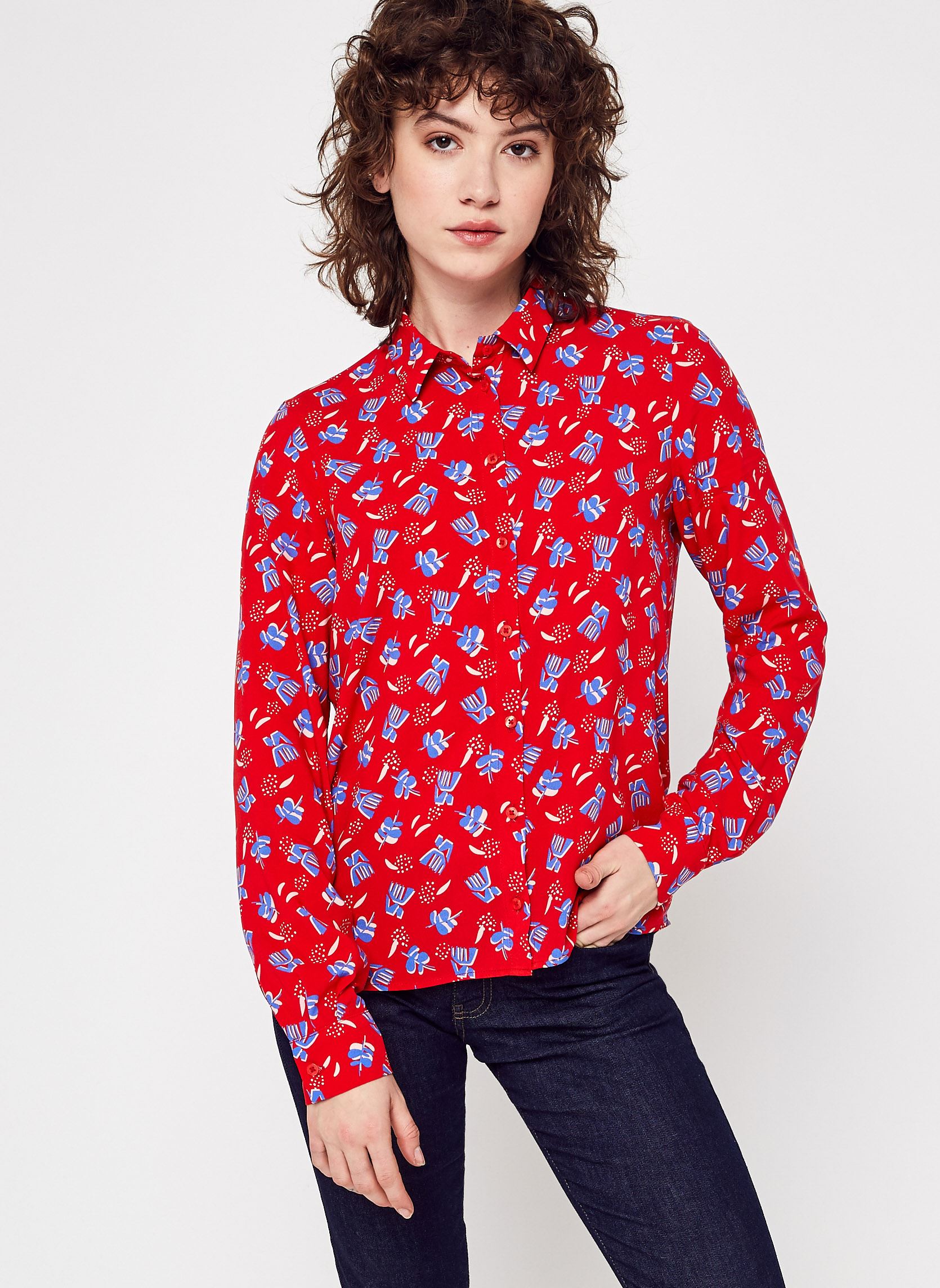 I.Code Chemise - Chemise QW12104 (Rouge) - Vêtements chez Sarenza (619457)