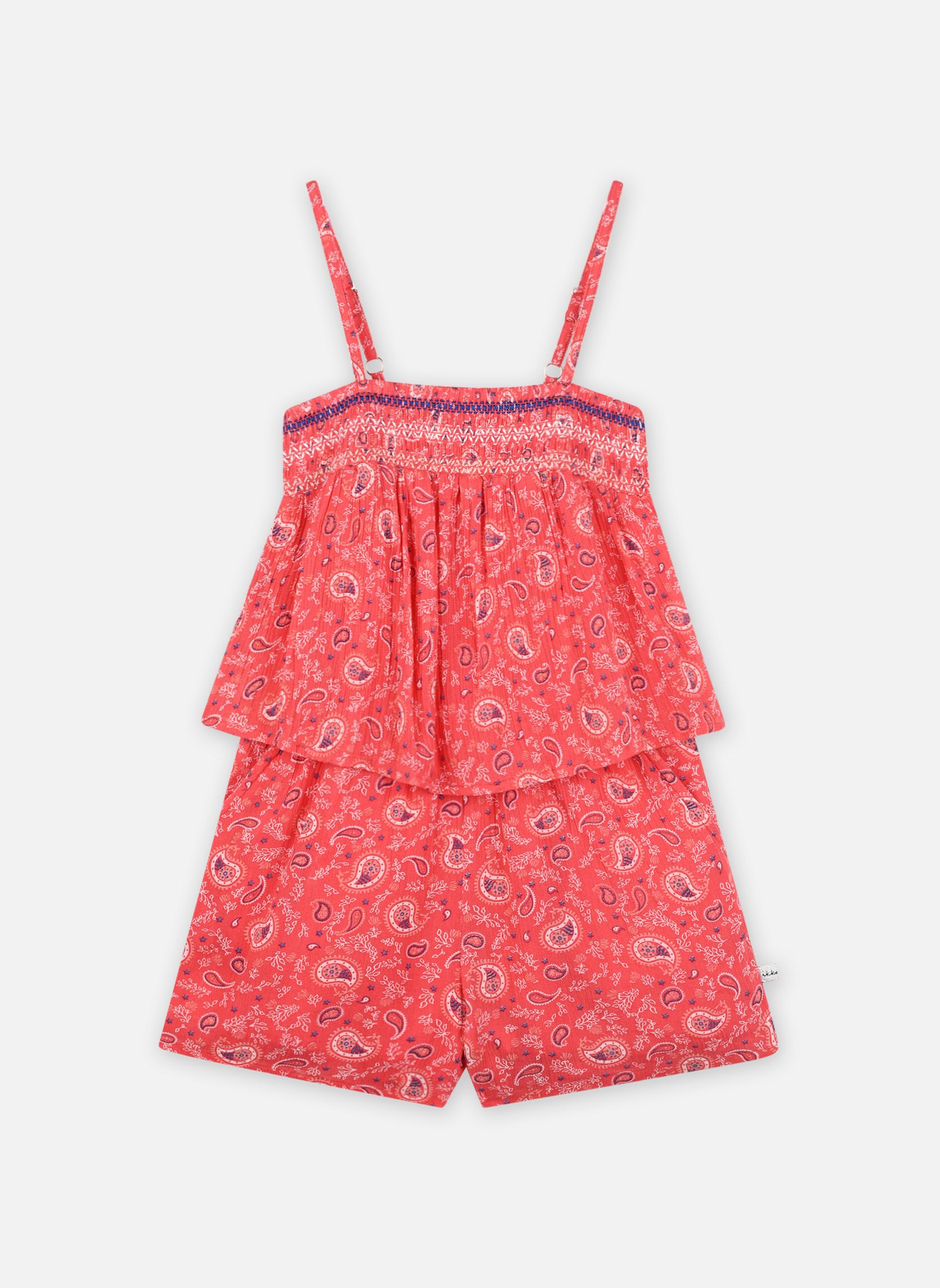 Monos Combi Courte XW33032 niña rojo IKKS JUNIOR | Sarenza España
