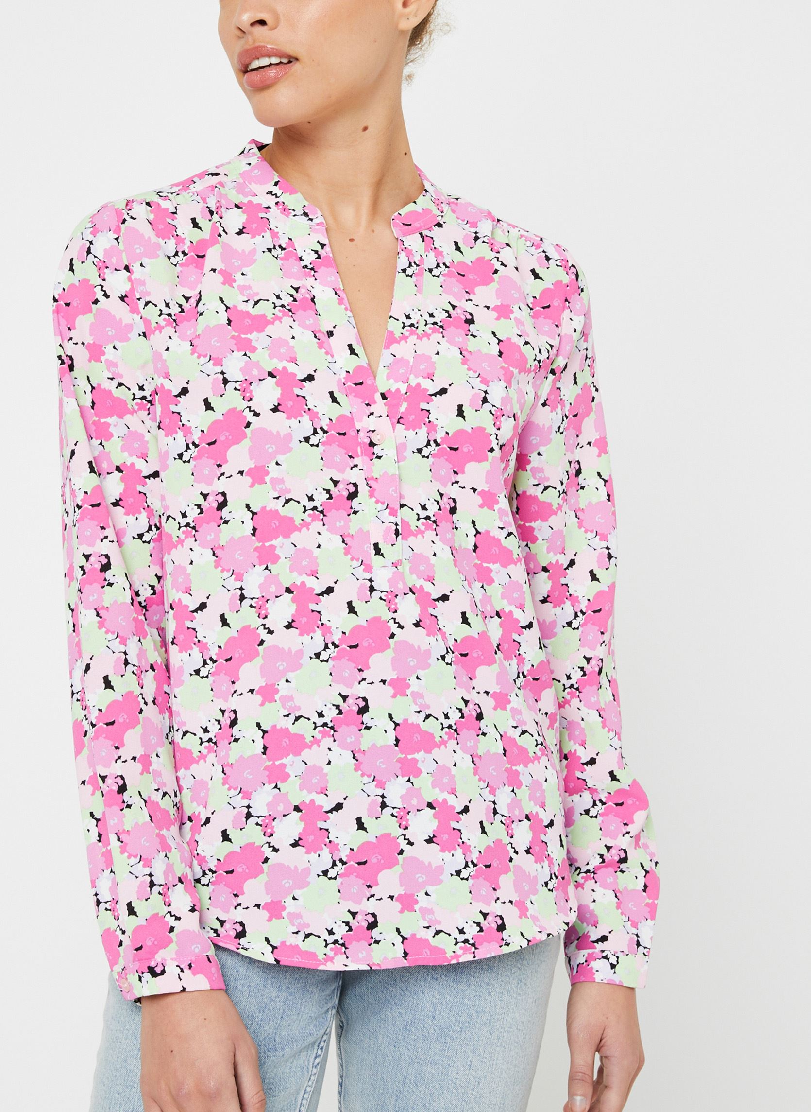 Selected Femme Chemise - Slfmivi Ls Aop Top B Noos (Rose) - Vêtements ...