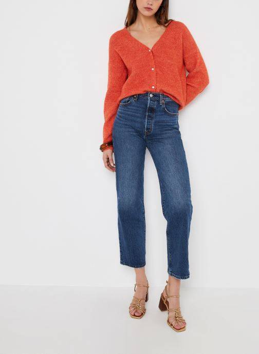 Vila Gilet - Vivanna Rev L/S Button Knit Cardigan/Su (Orange ...