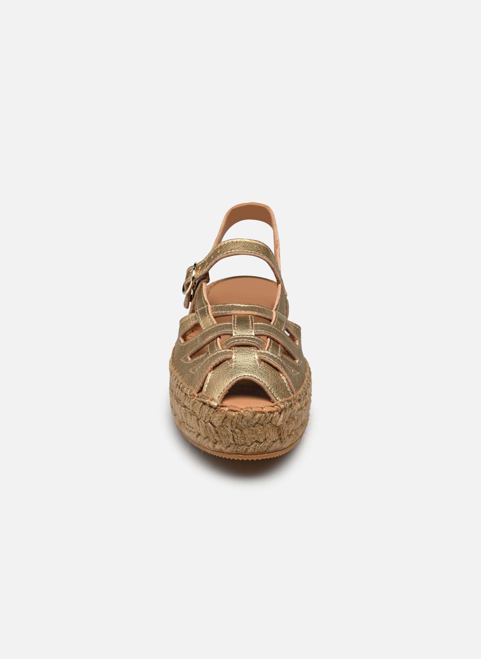 Naguisa Keil- und Plateau-Espadrilles Thalis Double damen gold und ...