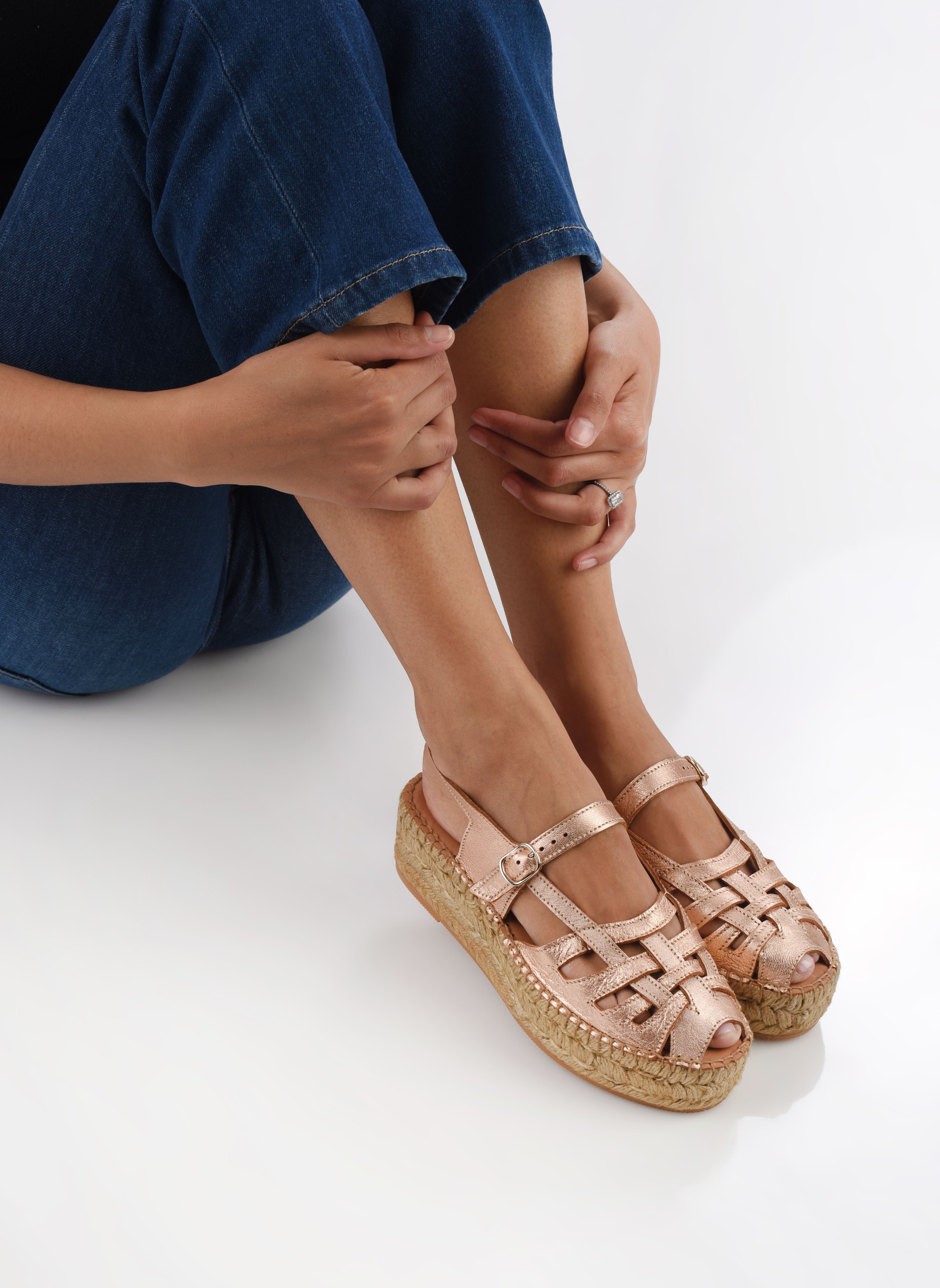 Naguisa Espadrilles compensées et plateformes Espadrilles - Thalis Double femme rose | Sarenza ...