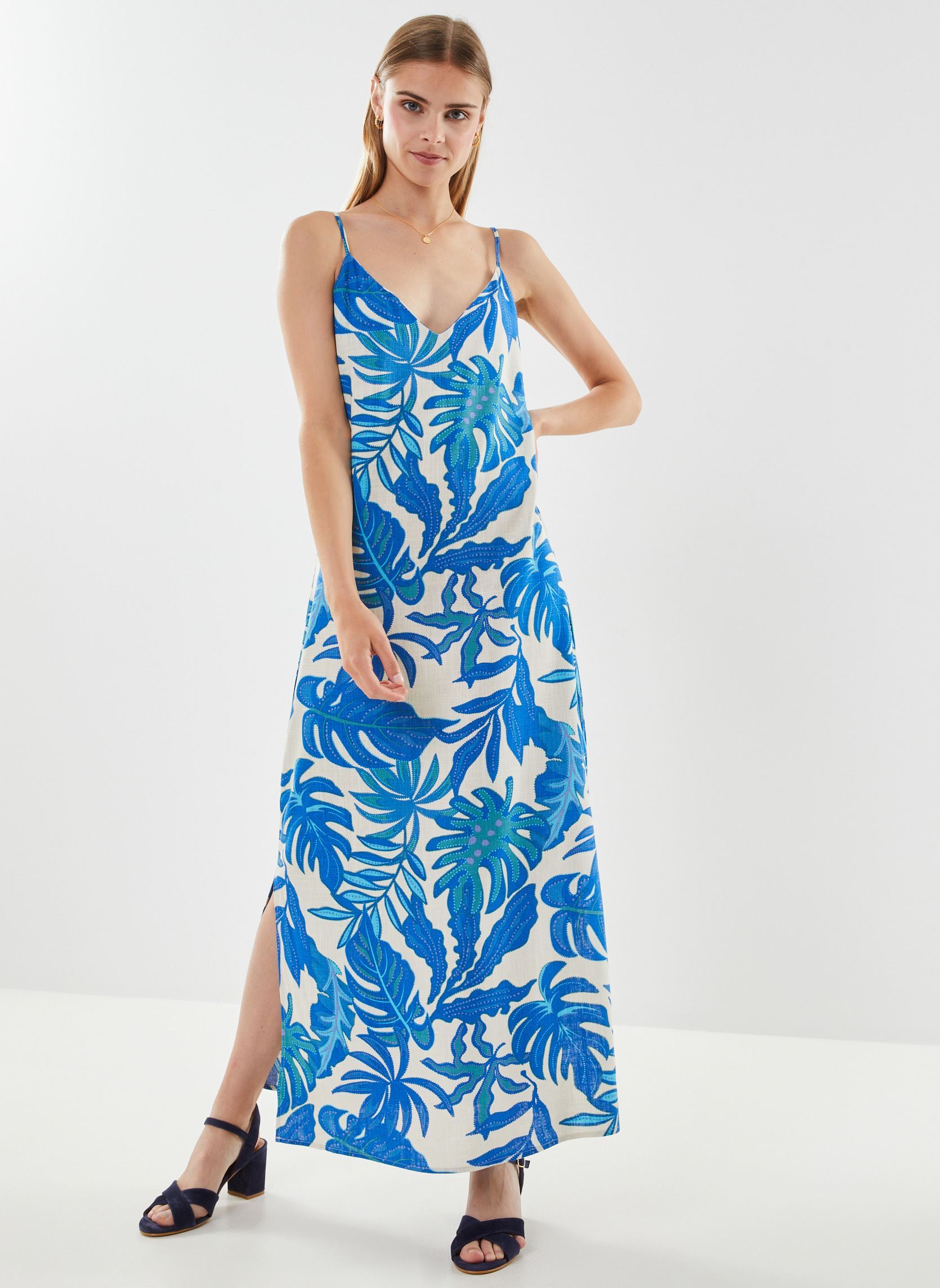 Vila Lange jurken VIPANA S/L SINGLET LONG DRESS #3 dames blauw online ...