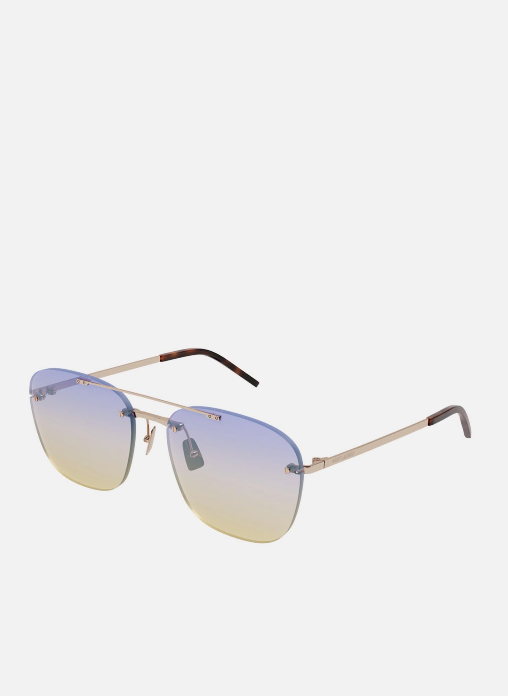 Saint Laurent Lunettes de soleil Lunettes de Soleil SL 309 RIMLESS Gold ...