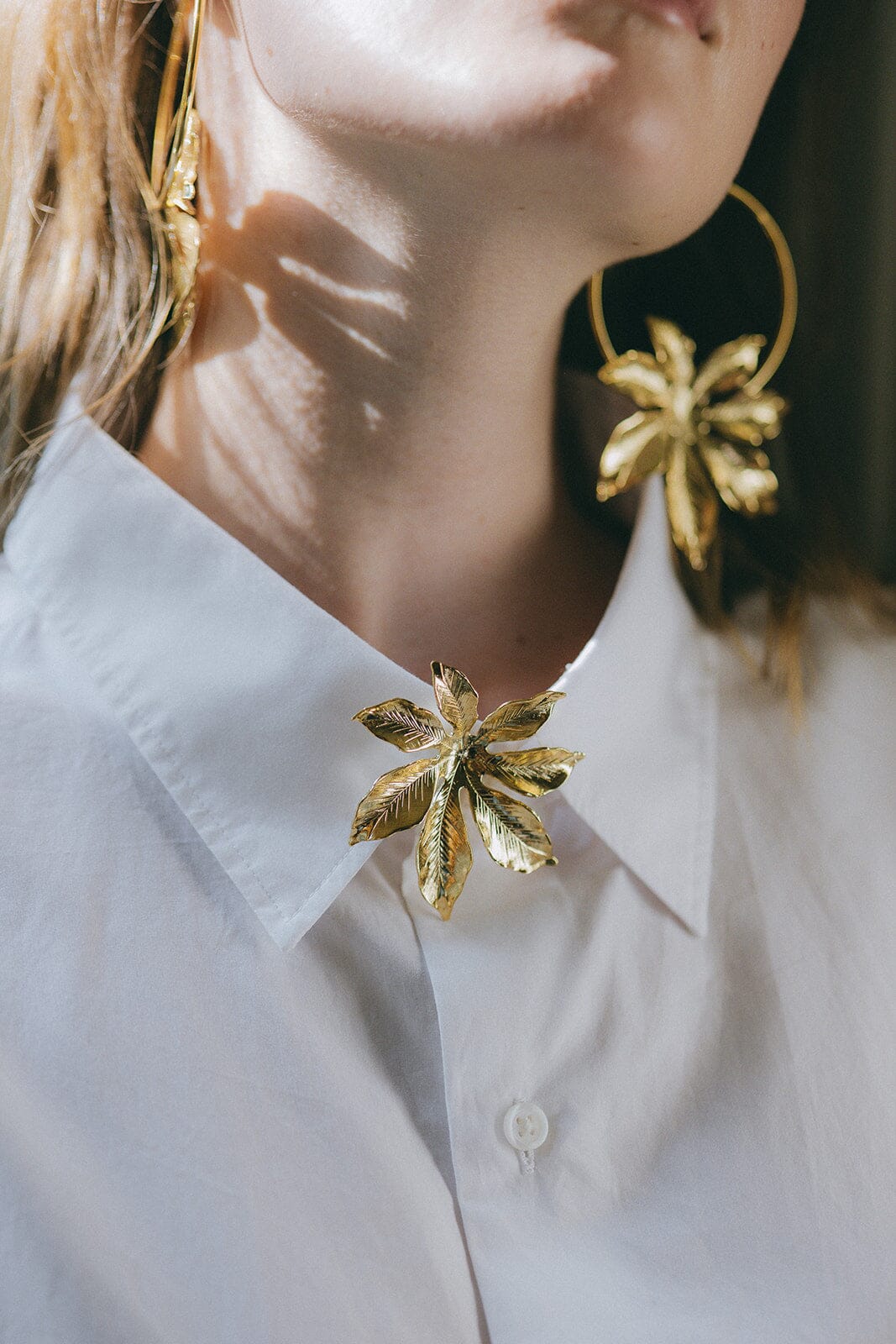 Monsieur Simone Broches broche fleur doré à l'or fin - CHLORIS femme or ...