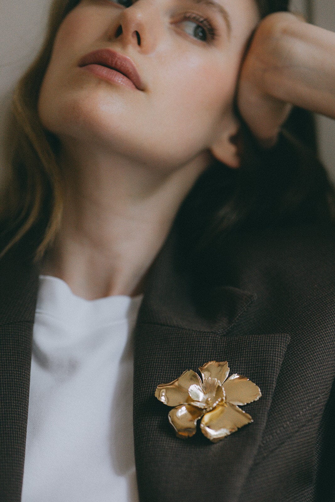Monsieur Simone Broches broche fleurs doré à l'or fin - ORPHÉE femme or ...