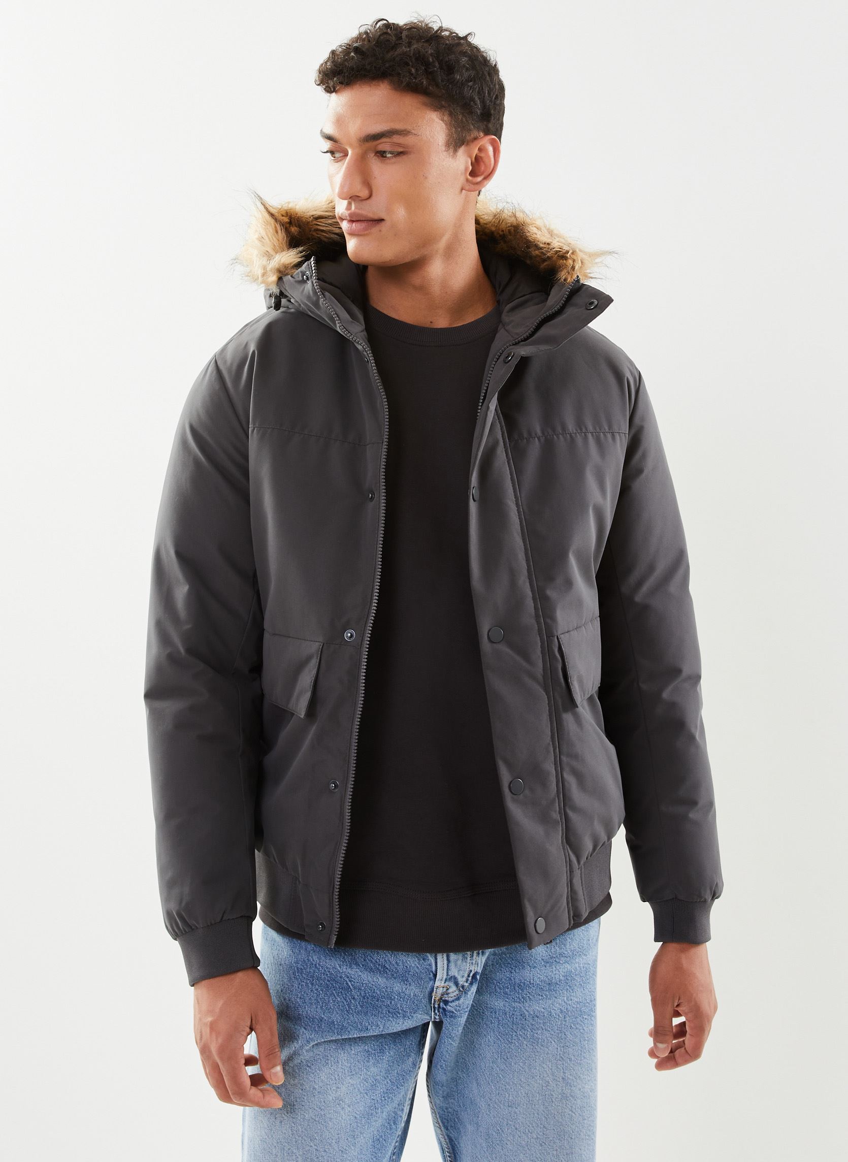 Jack & Jones Vestes Veste - Jjchamp Bomber Jacket Fur homme gris ...