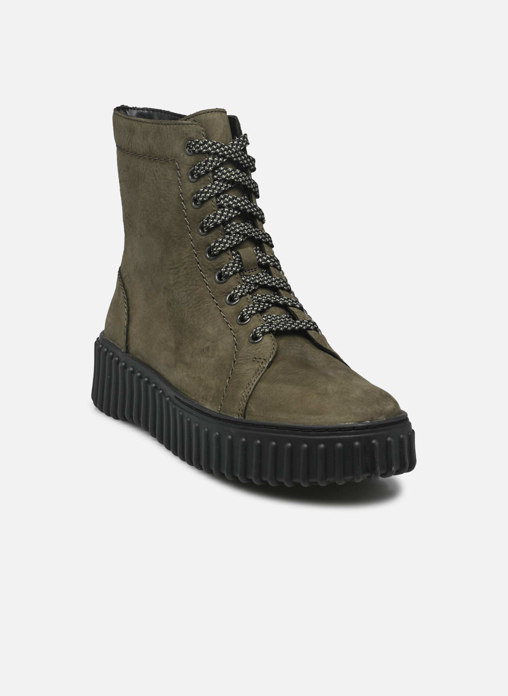 Clarks Bottines à lacets Bottines - Torhill Rise femme vert | Sarenza ...