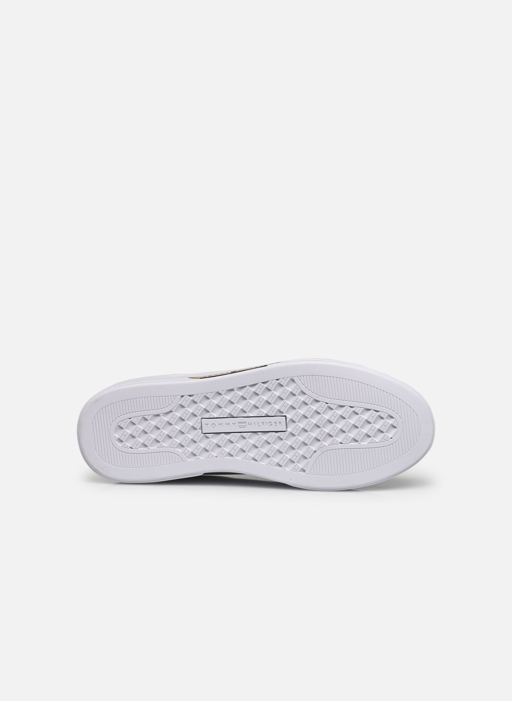 Tommy Hilfiger Baskets - GOLDEN HW COURT SNEAKER (Blanc) - Baskets chez Sarenza (662307)