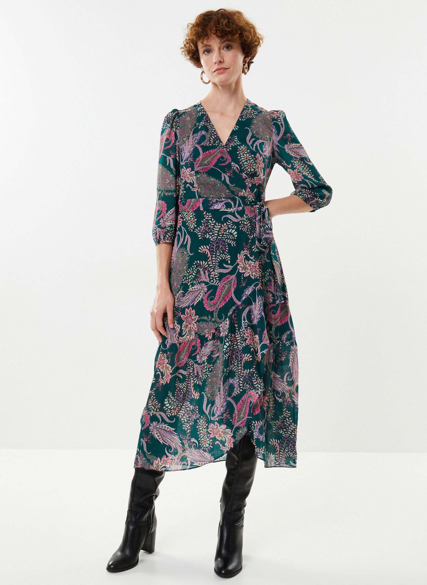 Georgia Rose Robes longues Robe portefeuille - ROMINA femme vert ...