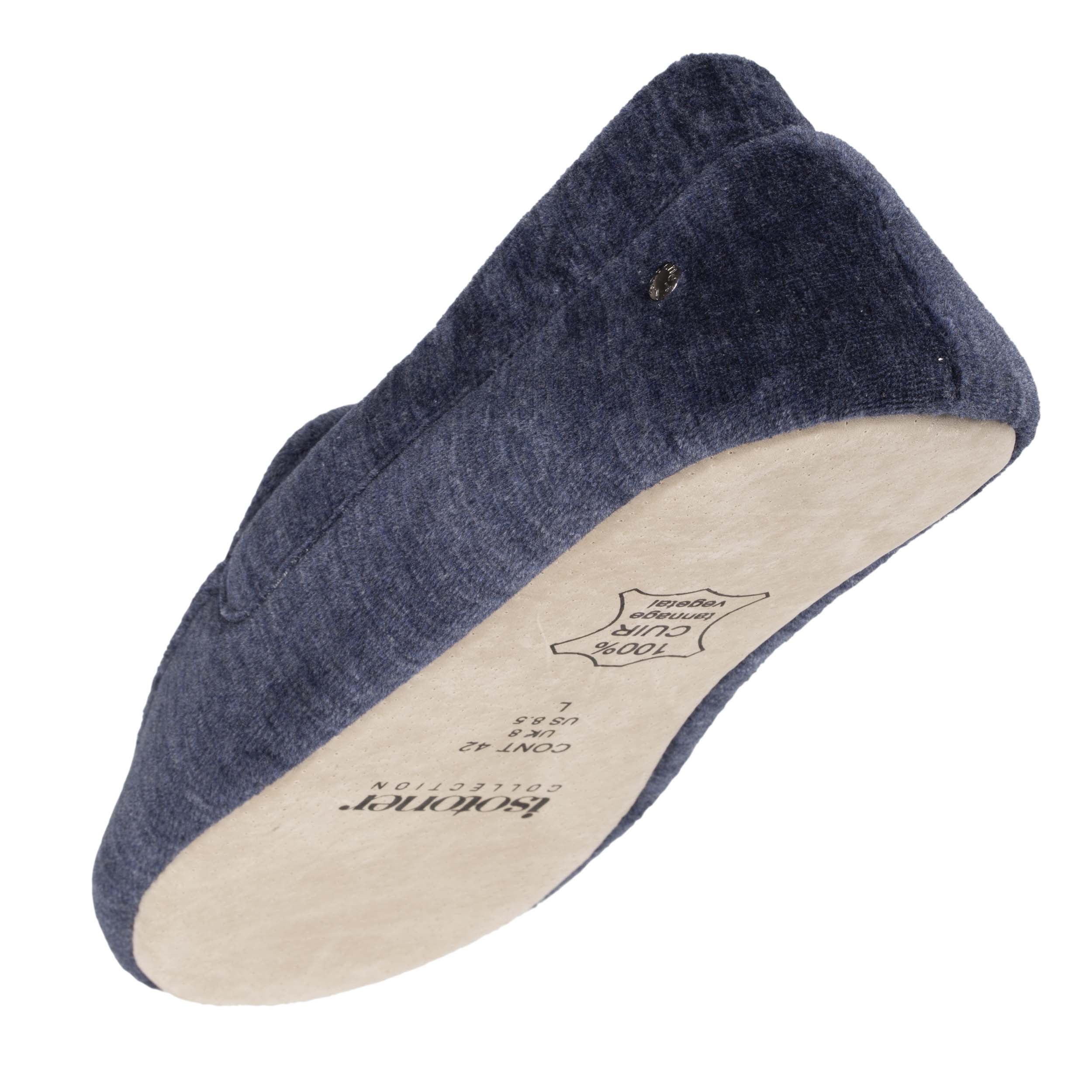 Isotoner Chaussons mocassins Homme Marine Chiné (Bleu) - Chaussons chez ...