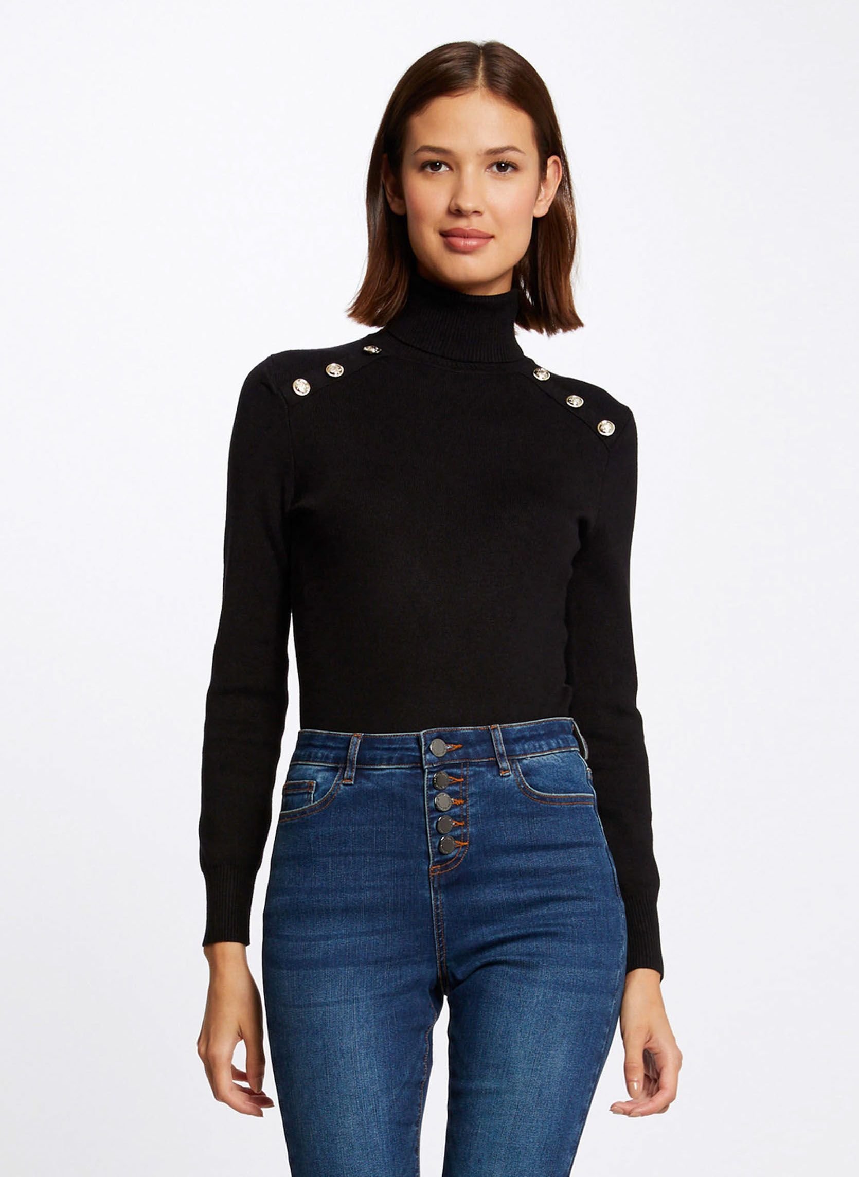 Morgan Pulls Pulls cols roulés - 222-MIBO femme noir | Sarenza France