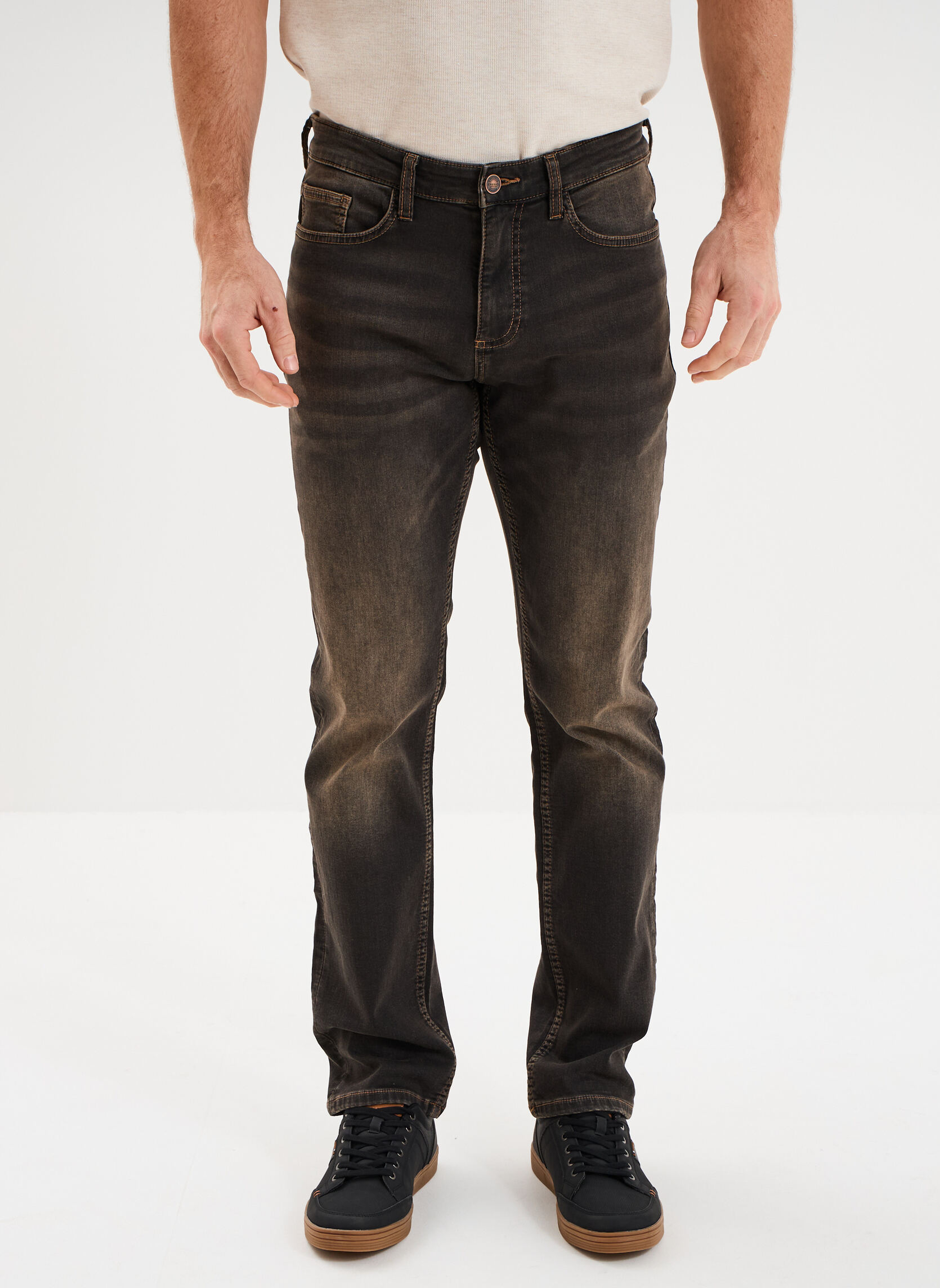 CREEKS Jeans droit CRE1_REGUL_KNIT homme noir | Sarenza France