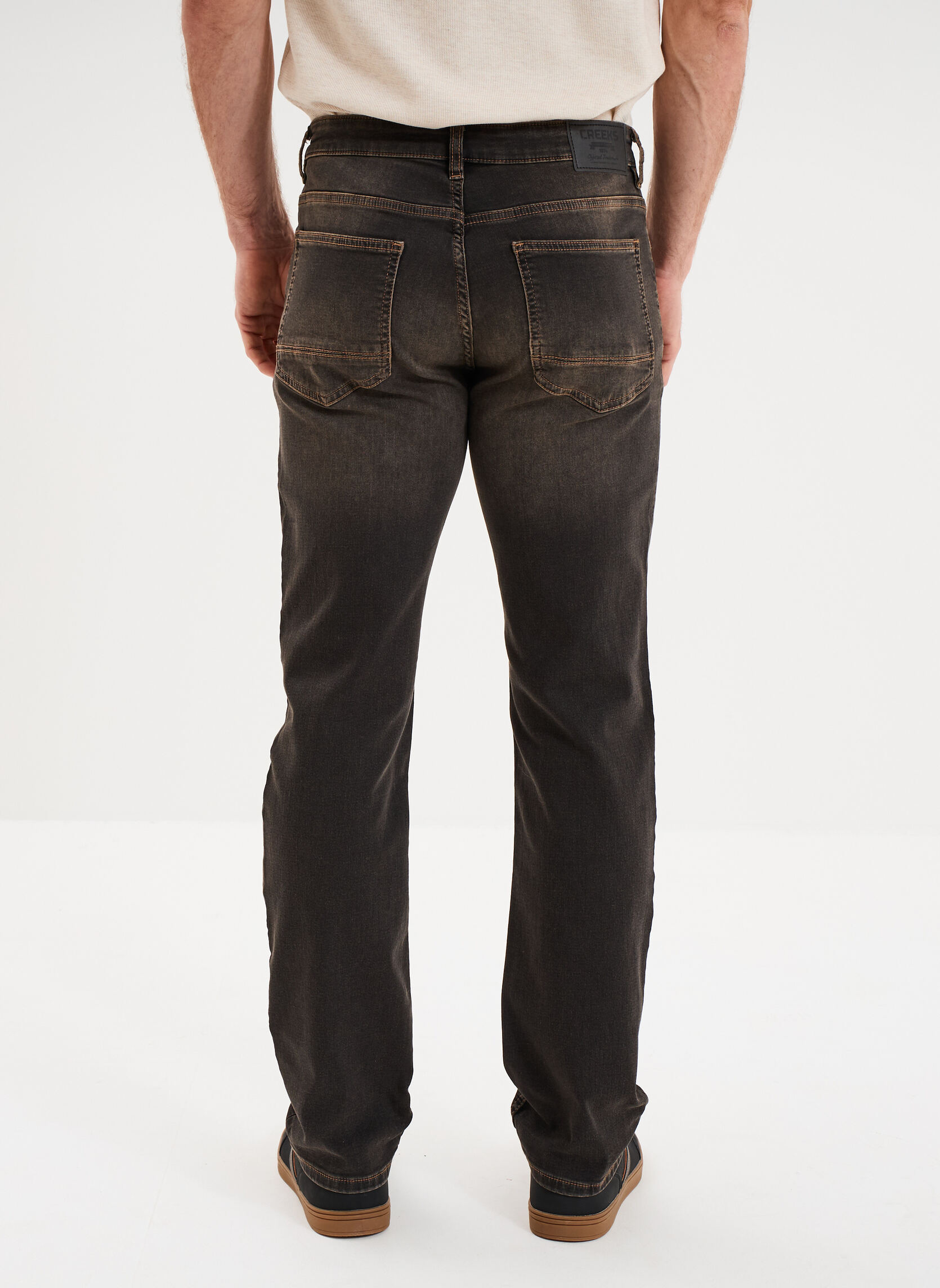 CREEKS Jeans droit CRE1_REGUL_KNIT homme noir | Sarenza France