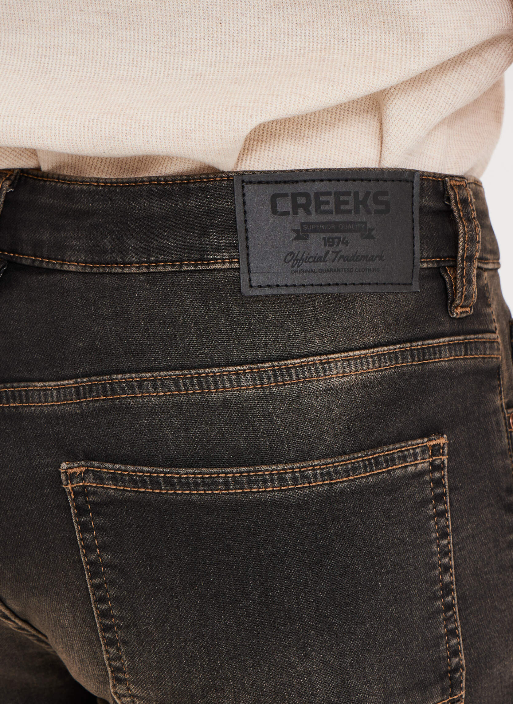 CREEKS Jeans droit CRE1_REGUL_KNIT homme noir | Sarenza France