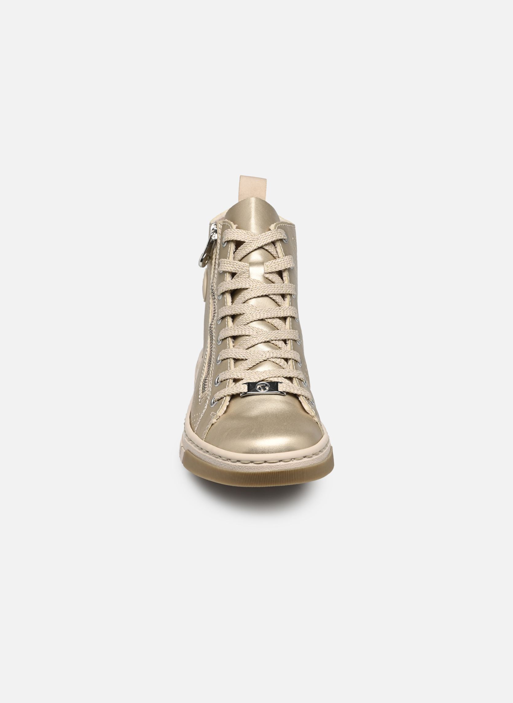 Rieker Baskets toile N3945 femme or et bronze | Sarenza France