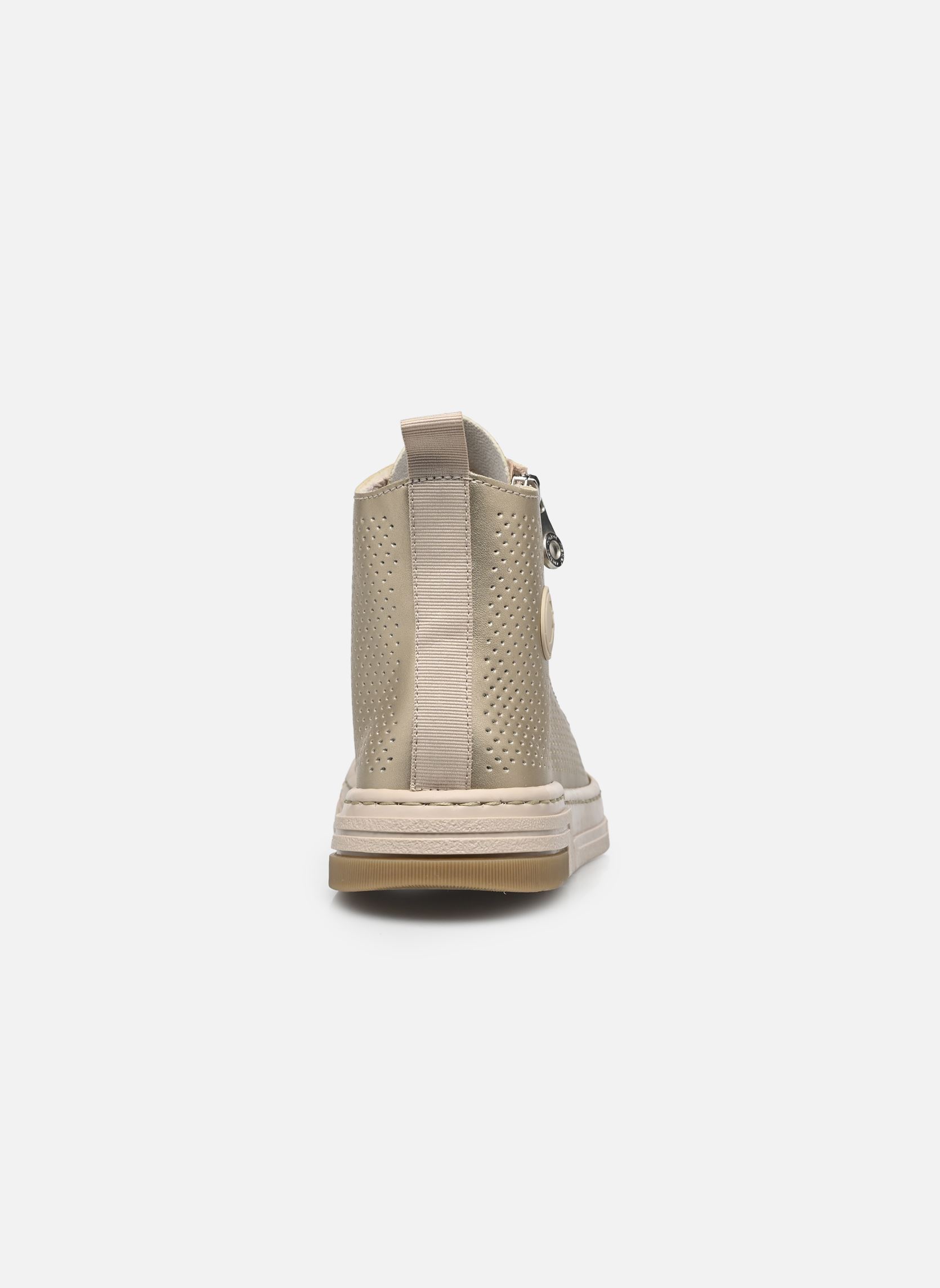 Rieker Baskets toile N3945 femme or et bronze | Sarenza France