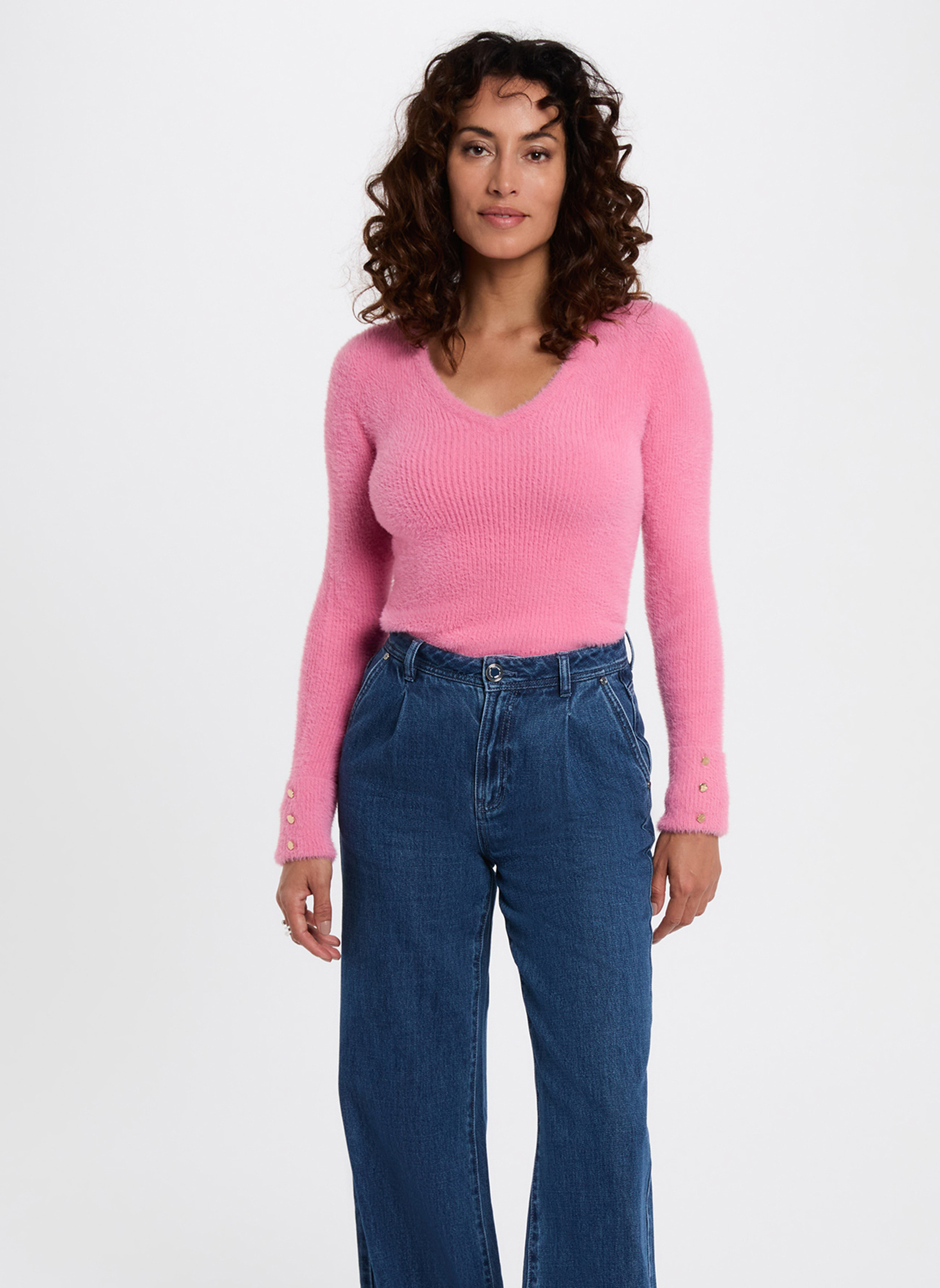 Morgan Pulls Pulls cols V - 212-MOOVE femme rose | Sarenza France