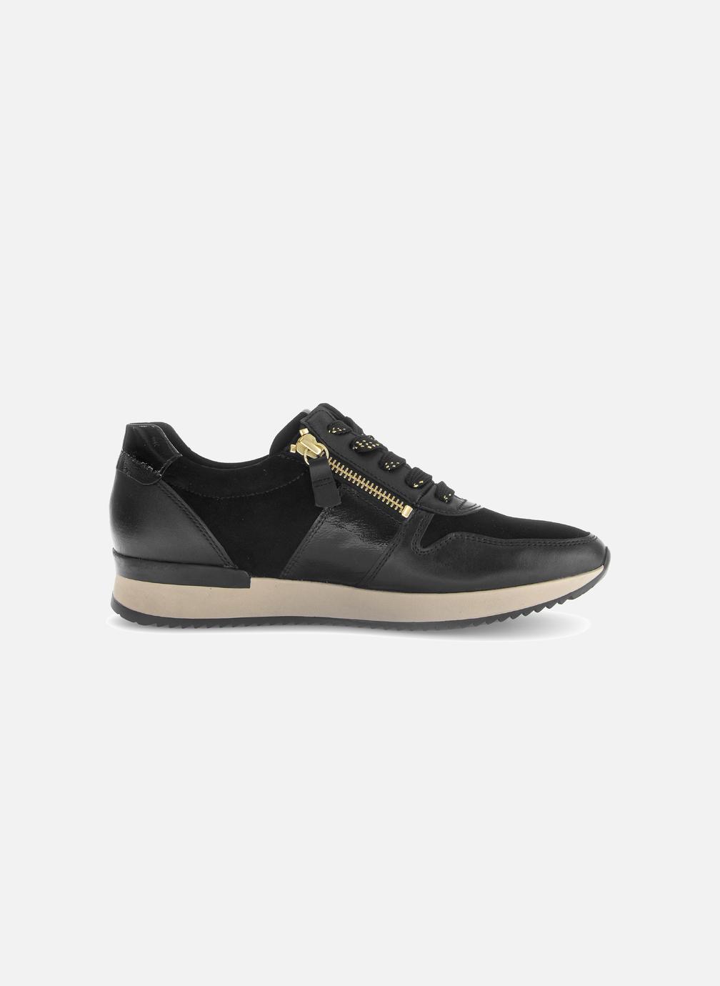 Gabor Baskets Baskets noires en cuir lisse femme noir | Sarenza France