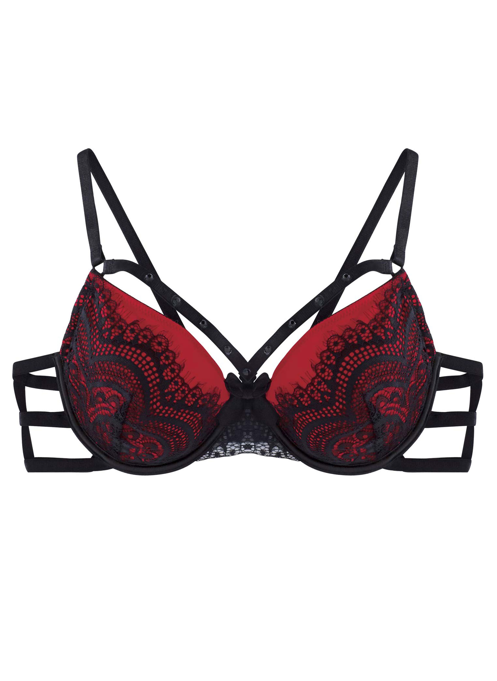 Pomm'Poire Brassières de Sport Soutien-gorge corbeille noir/rouge La ...