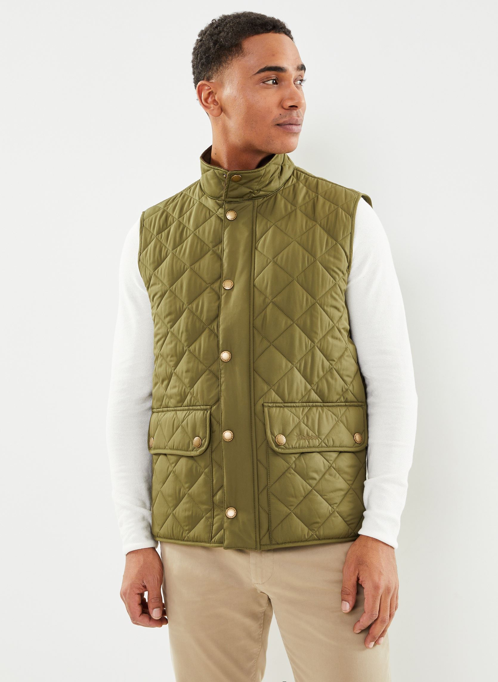 Barbour Gilets New Lowerdale Gilet homme vert | Sarenza France