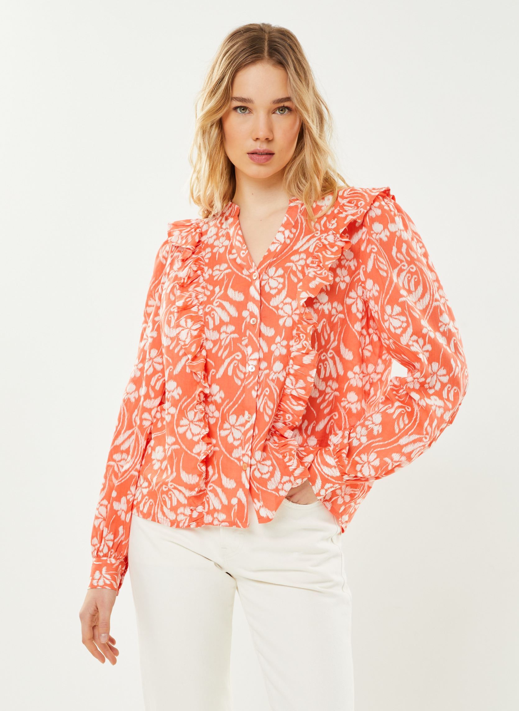 Ichi Chemises manches longues Chemise - Ihsimmi Sh2 femme orange | Sarenza France