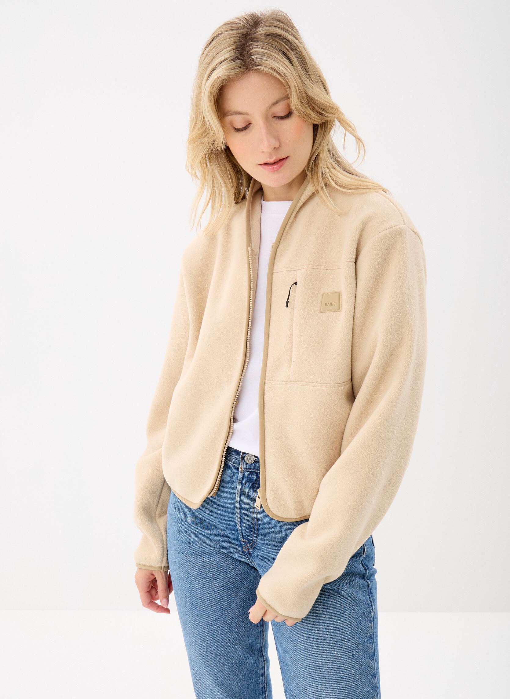 RAINS Fleece-Jacken Durban Short Fleece Jacket W damen beige - online ...