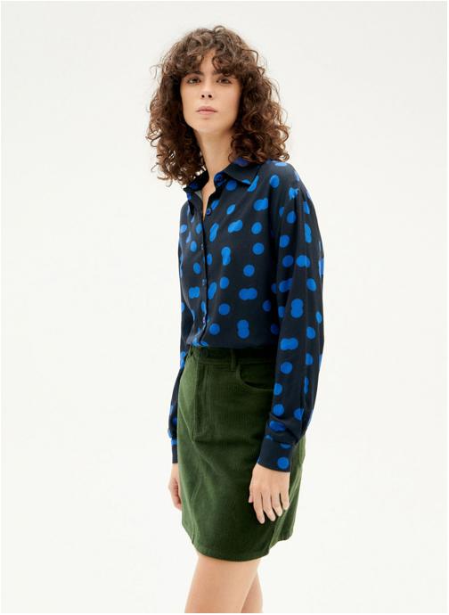 Thinking Mu Blouse - Big Spot Alexandra Blouse (Rouge) - Vêtements chez ...