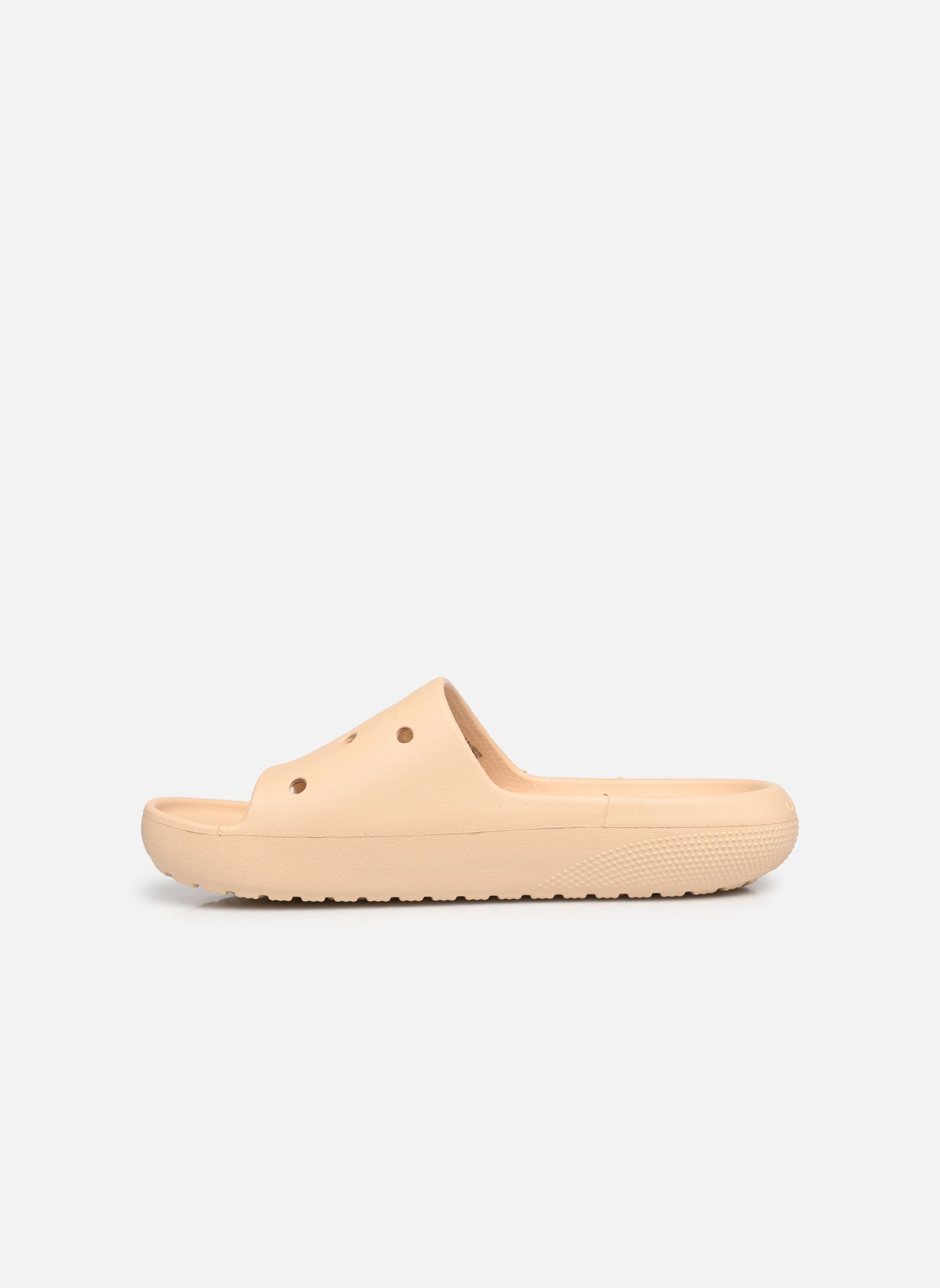 Crocs Pantoletten und Clogs Classic Slide v2 damen beige - online ...
