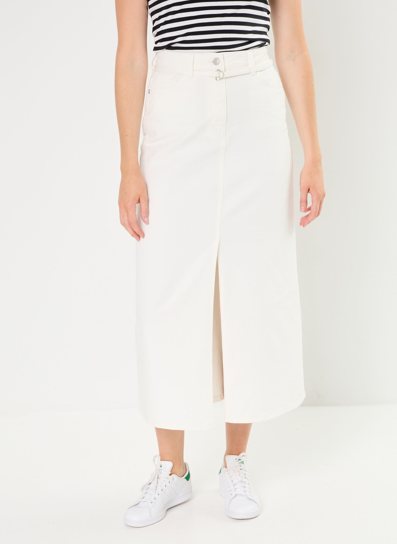 Selected Femme Jupes longues Jupe maxi - Slflexia Mw White Denim Column ...