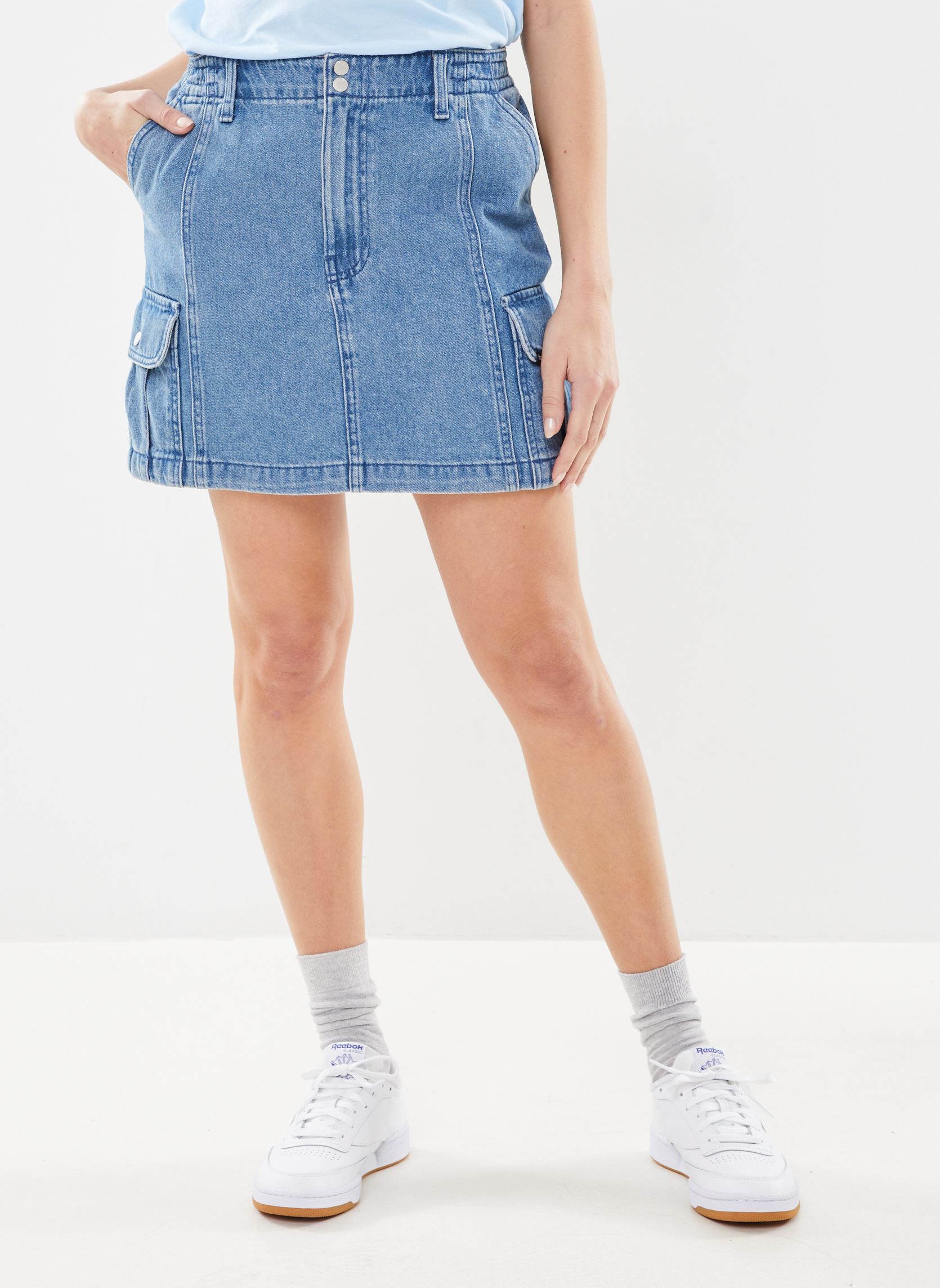 Vans Jupes courtes Jupe mini - Side walk Denim Skirt femme bleu ...