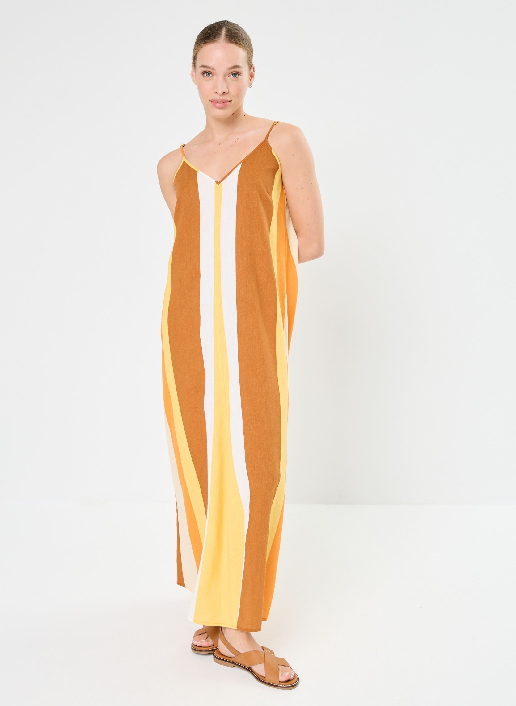 Vila Lange jurken Vimulia Singlet V-Neck Ankel Dress/R dames ...