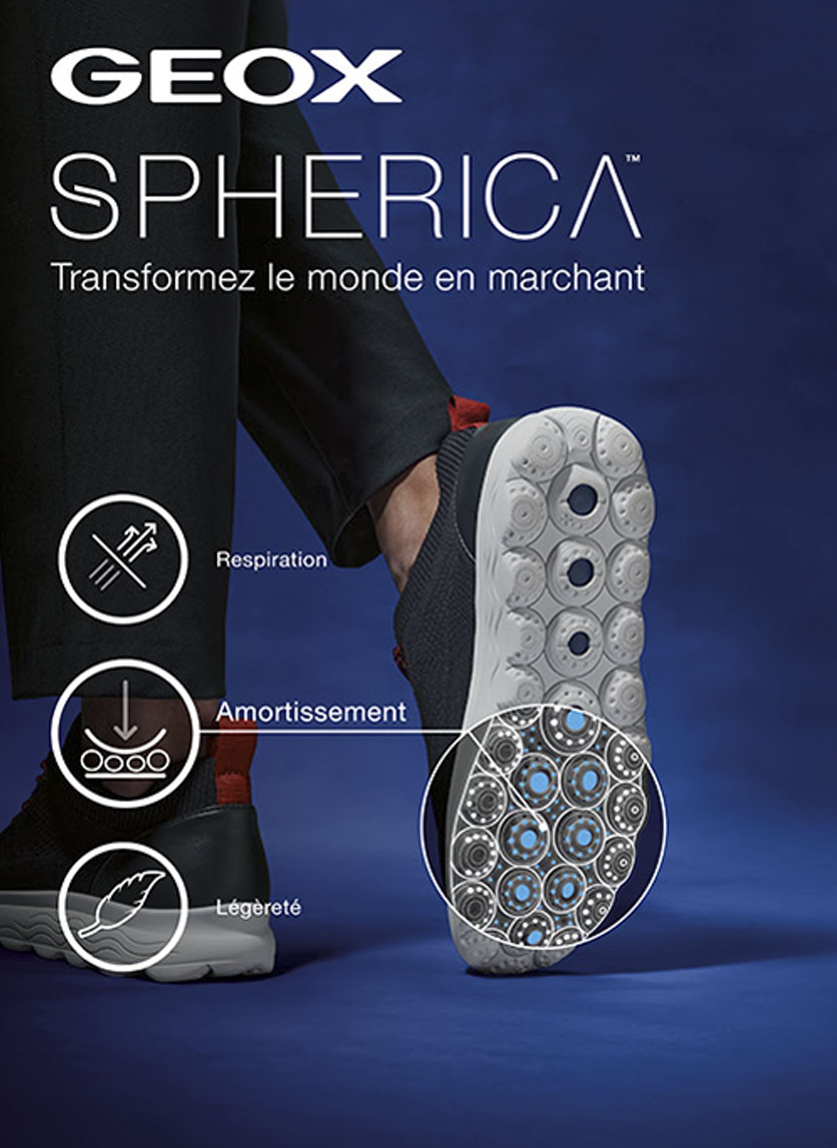 Geox Baskets Baskets - U SPHERICA ECUB-1 homme bleu | Sarenza France