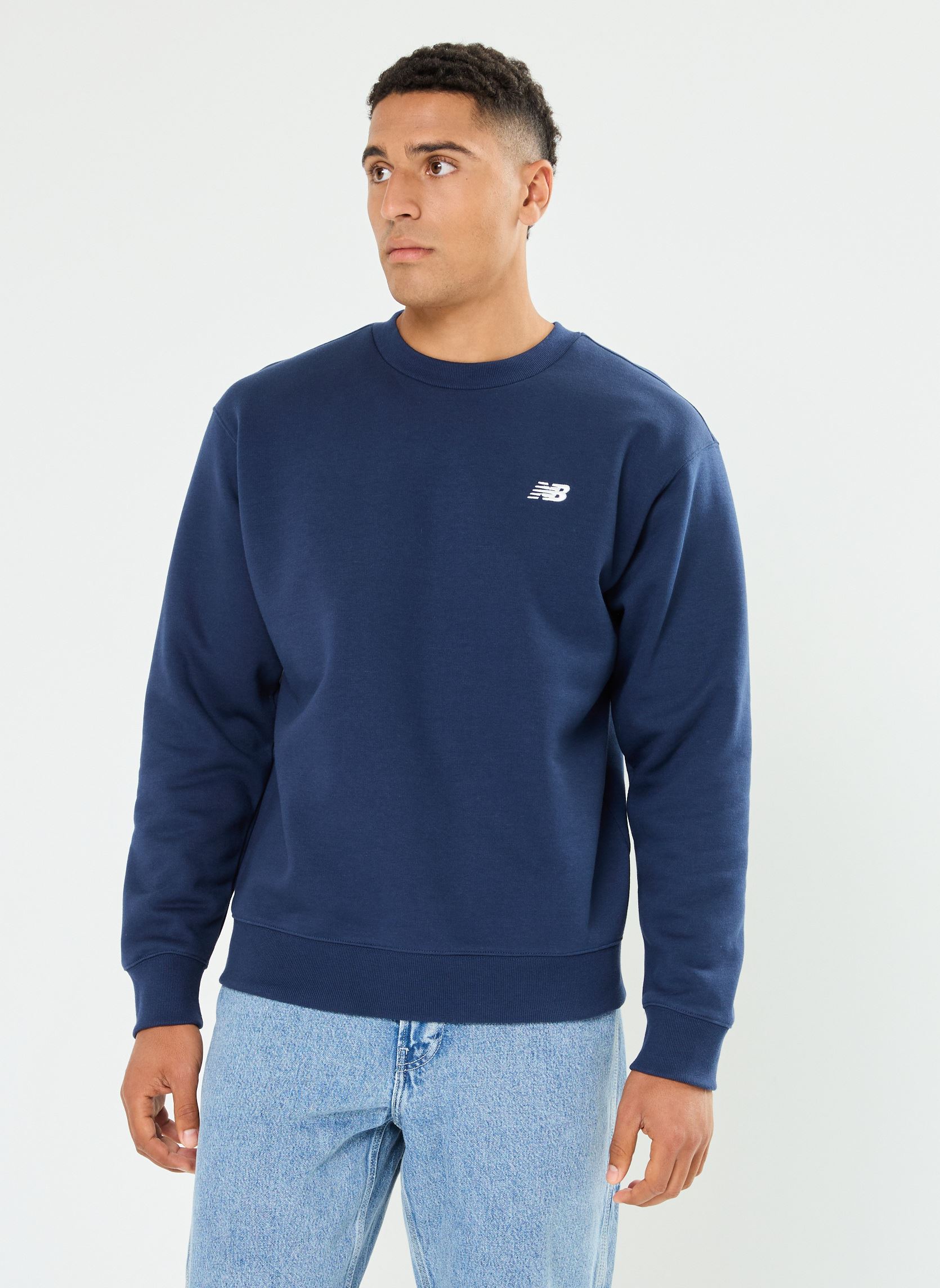 New Balance Sweats Sweatshirt - Sport Essentials Fleece Crew homme bleu ...