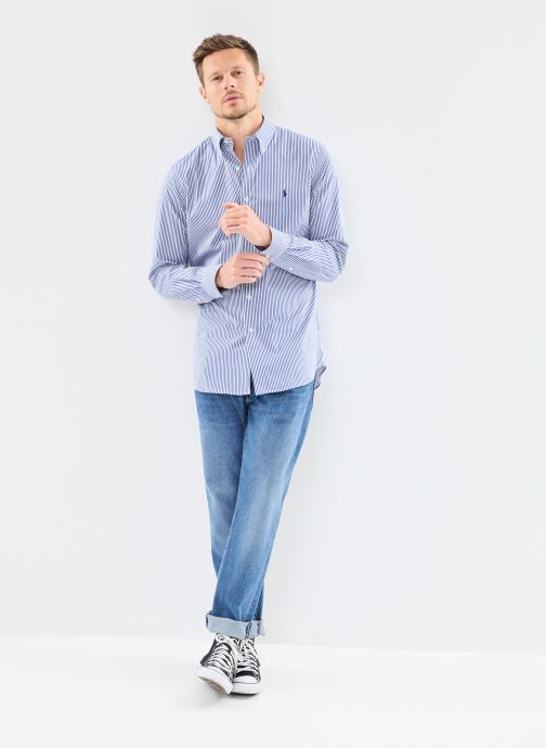 Polo Ralph Lauren Chemise ajustée en popeline stretch (Bleu ...