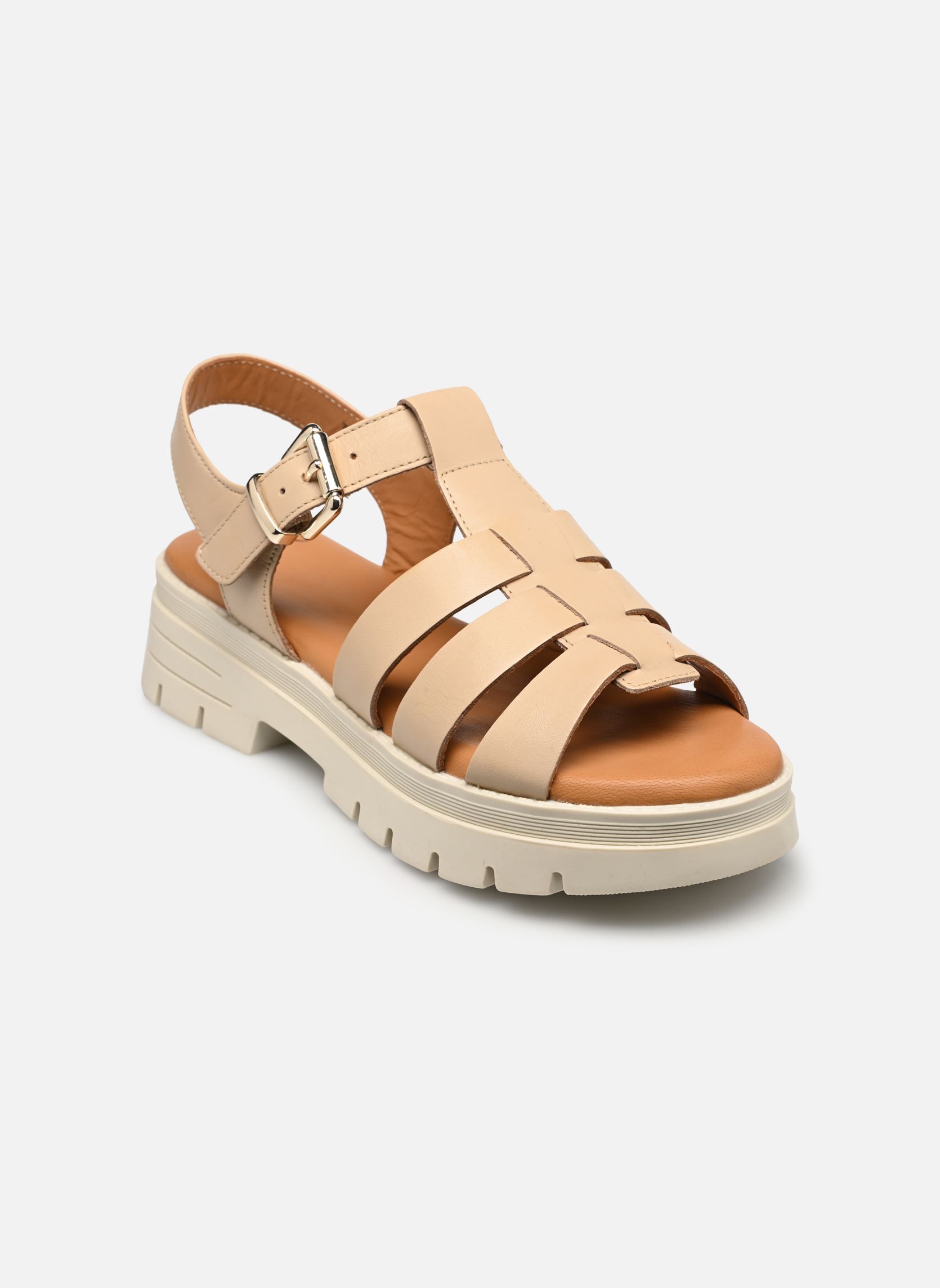 Texto Sandales compensées et plateformes Sandales - Norma femme beige | Sarenza France